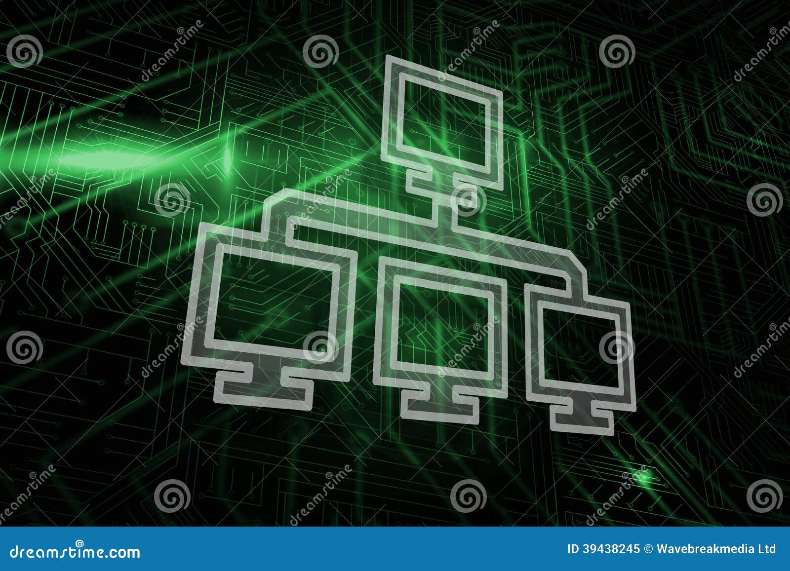 Composite Image of Computer Connection Stock Illustration ...