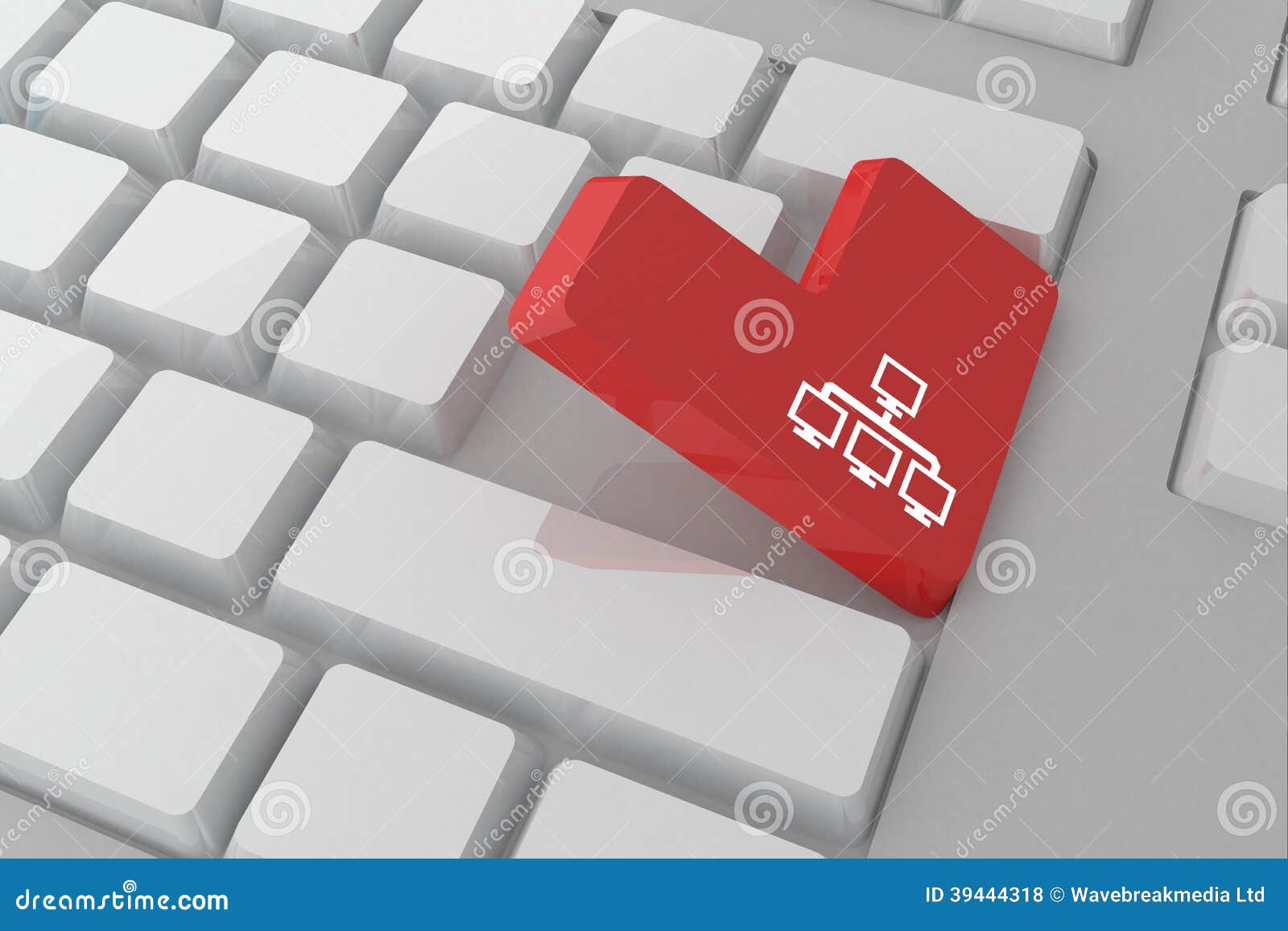 Composite Image of Computer Connection on Key Stock Illustration ...