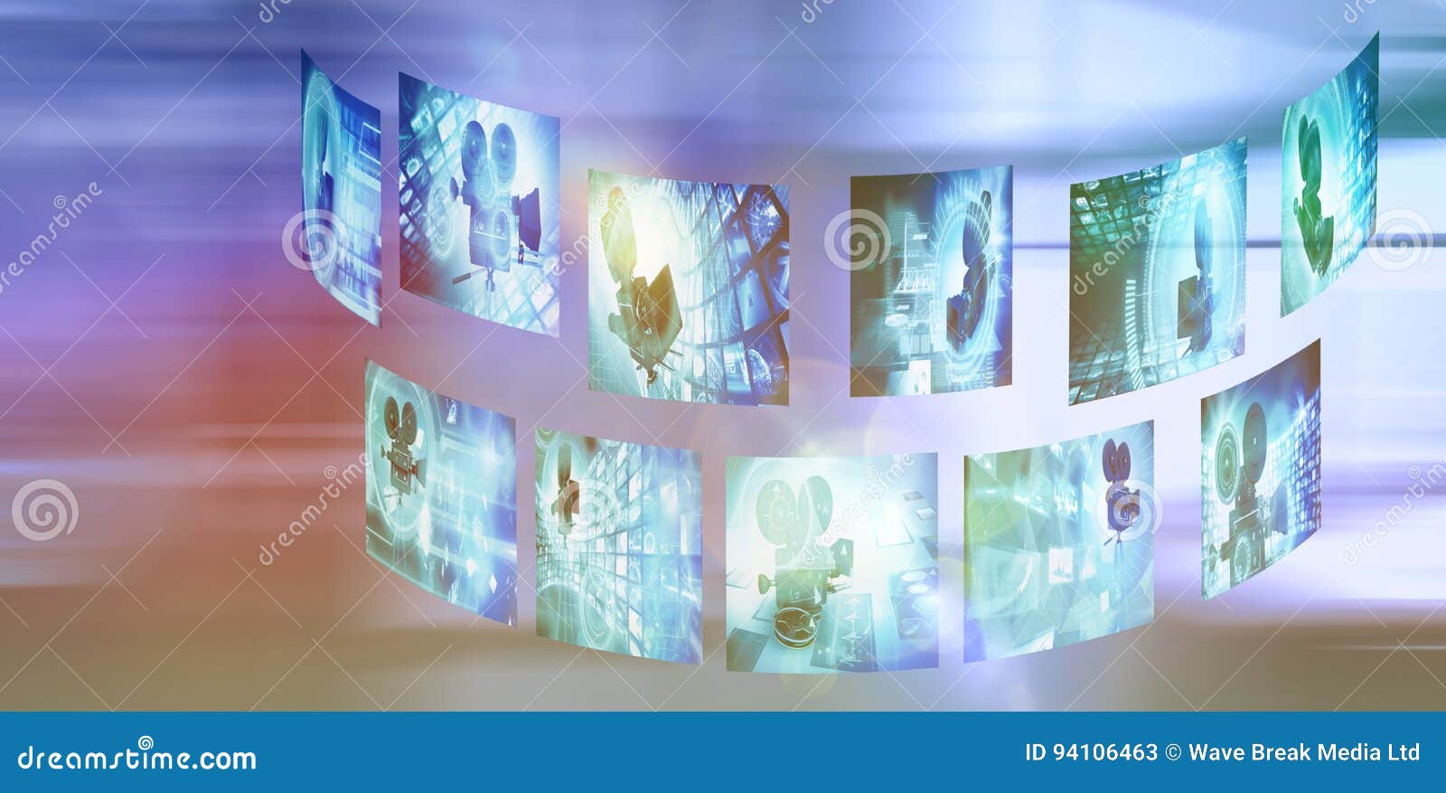 Composite Image of Computer Generated Image of Various Device Screens ...