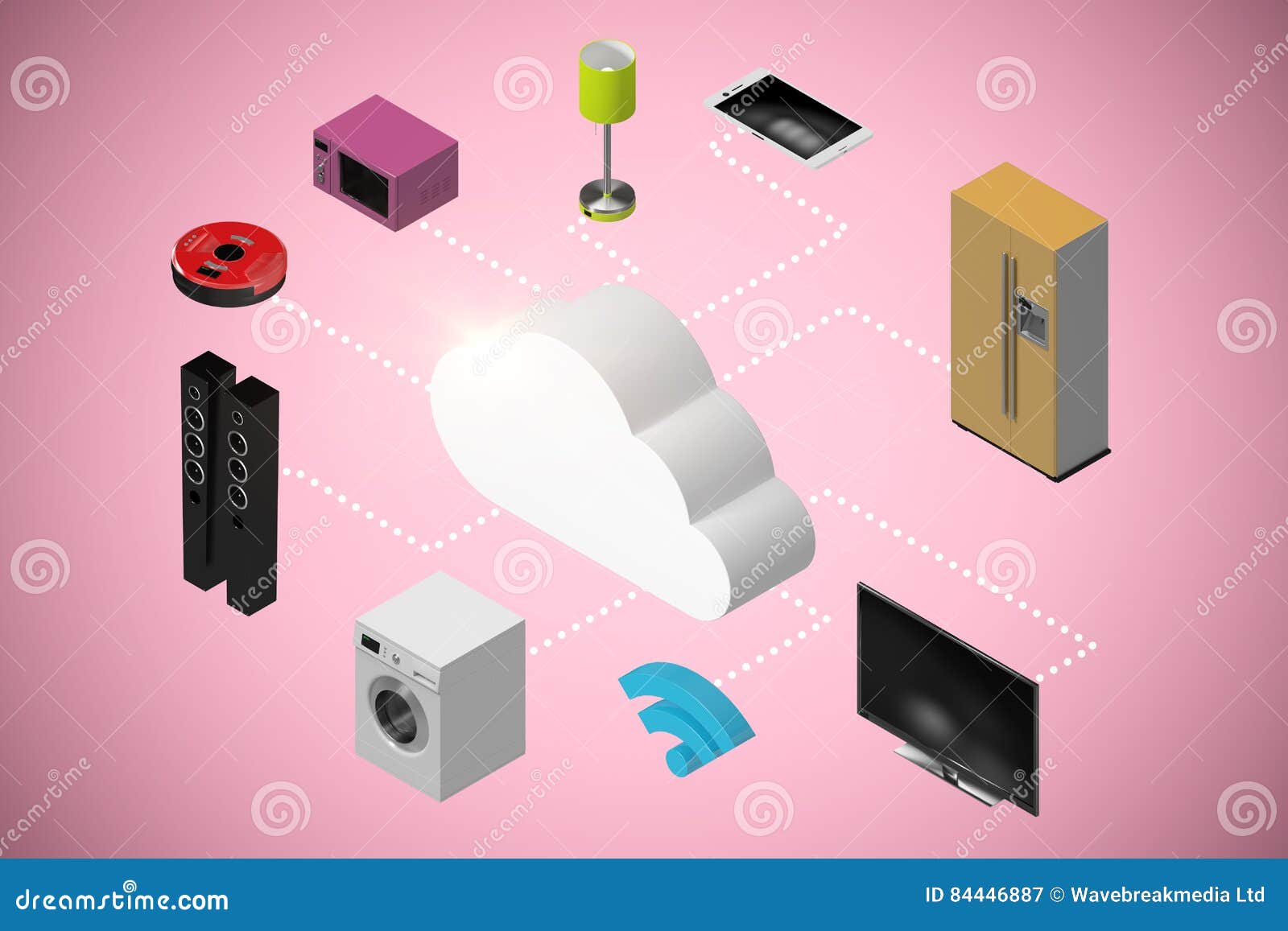 Composite Image of Computer Graphic Image of Appliances 3d Stock Image ...