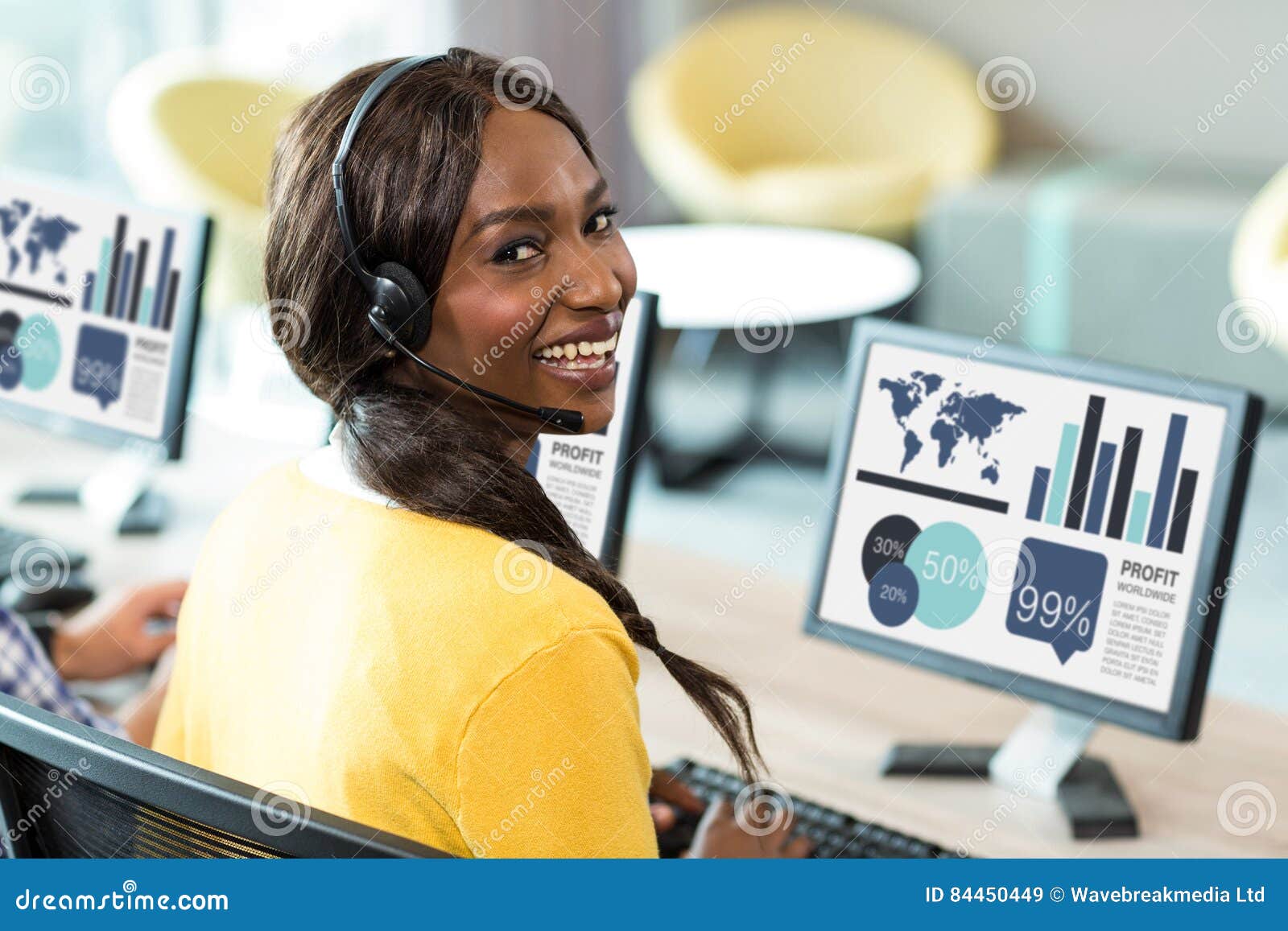 Composite Image of Computer Graphic Image of Business Presentation ...