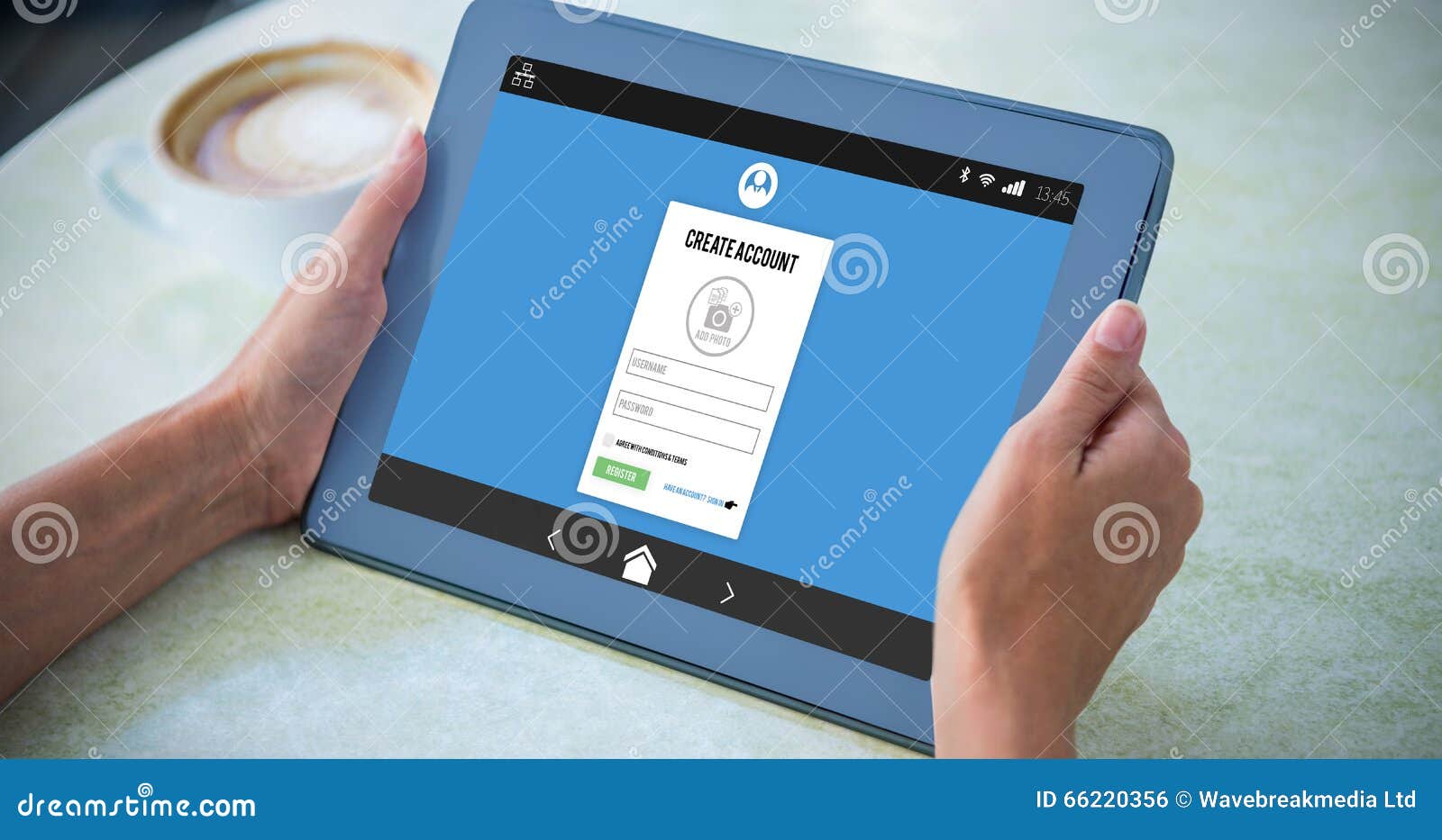 Composite Image of Computer Register Page Stock Photo - Image of ...