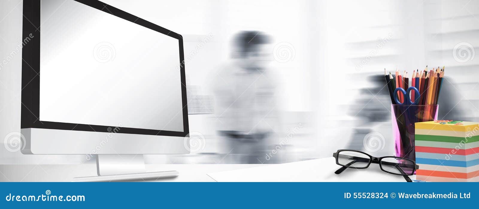 Composite Image of Computer Screen Stock Photo - Image of board ...