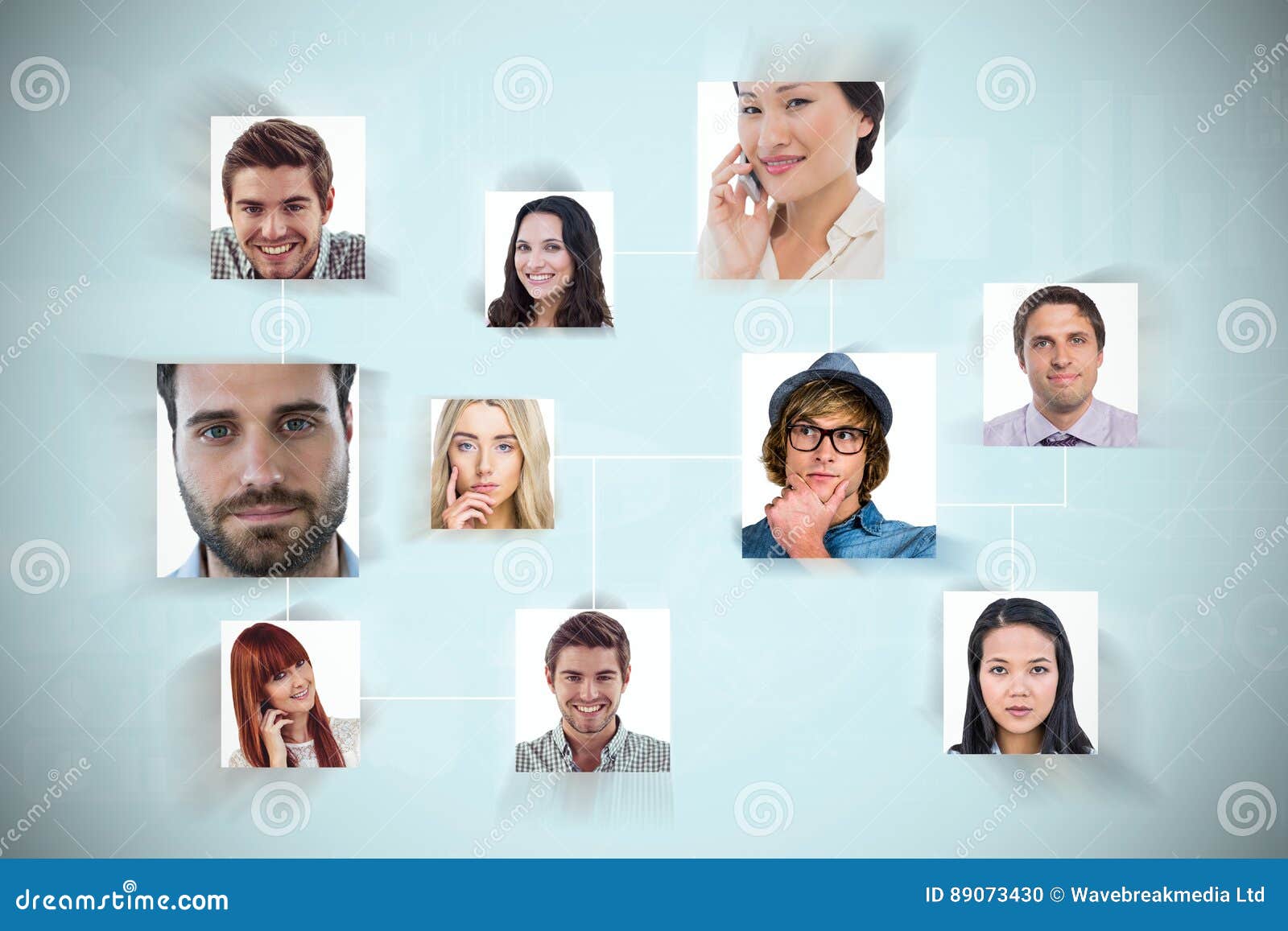 Composite Image of Connection between People Stock Photo - Image of ...