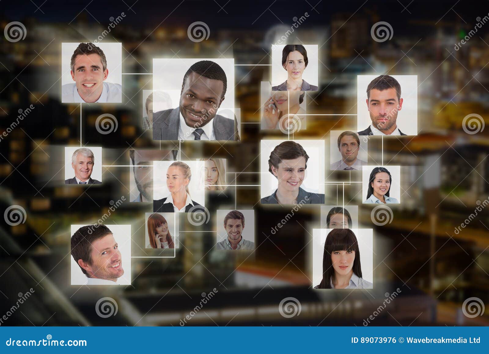 Composite Image of Connection between People Stock Photo - Image of ...