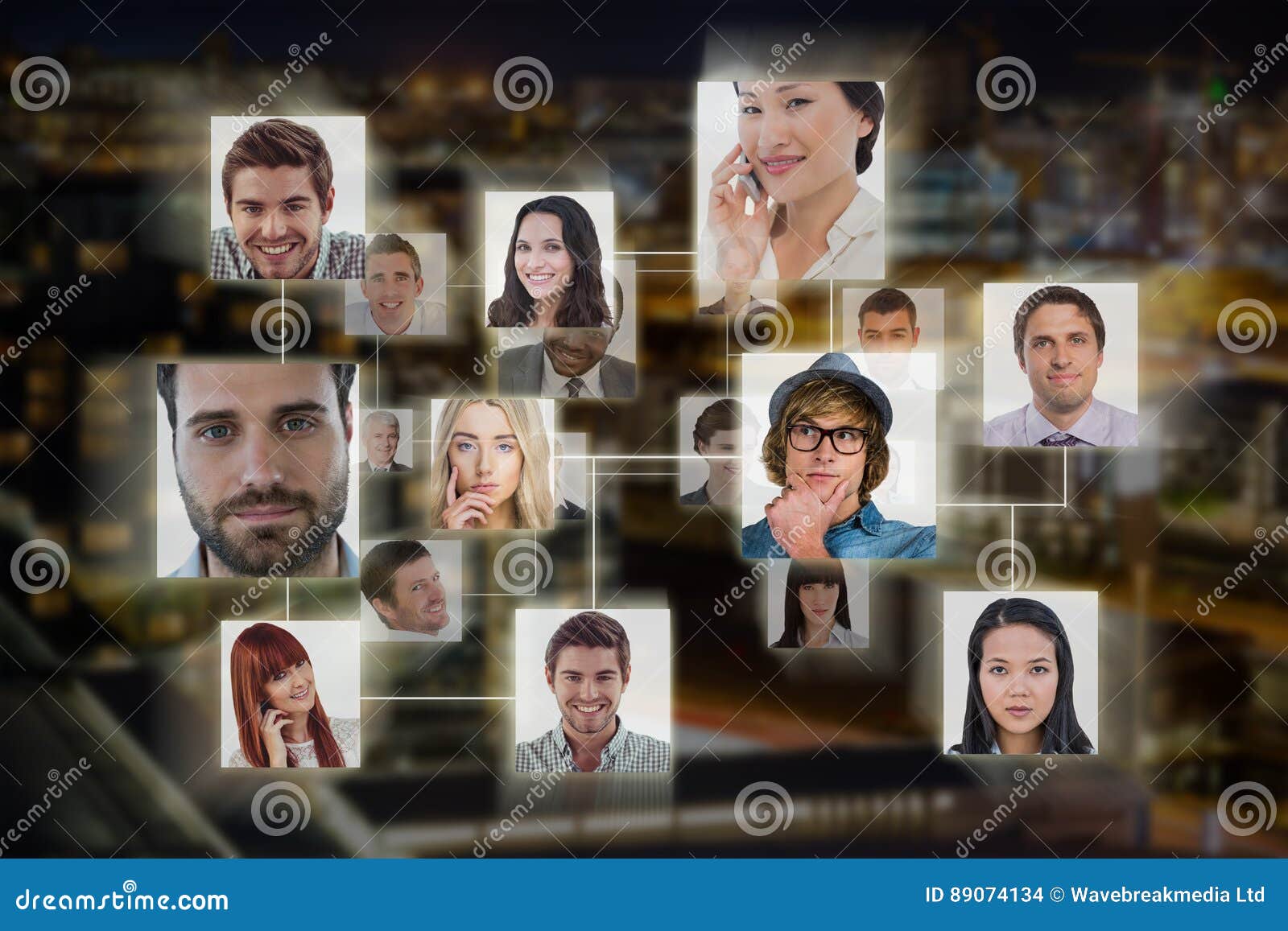Composite Image of Connection between People Stock Photo - Image of ...