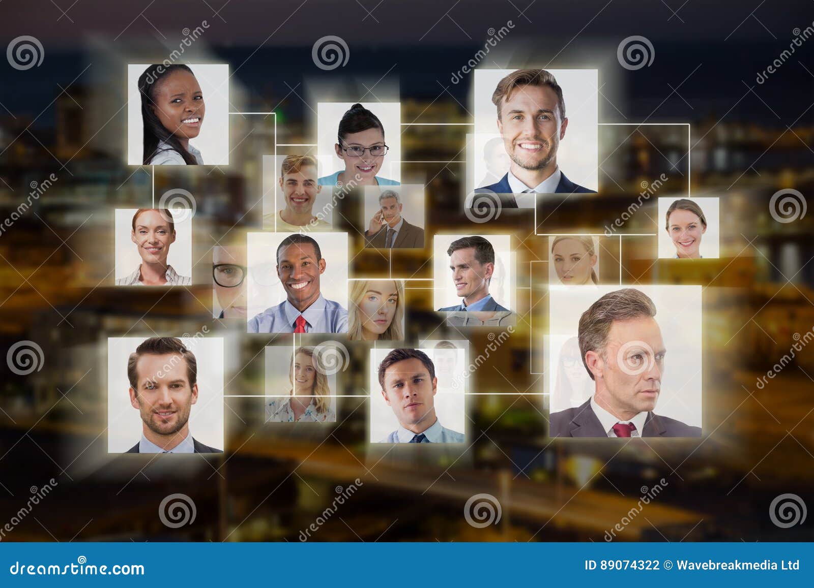 Composite Image of Connection between People Stock Photo - Image of ...