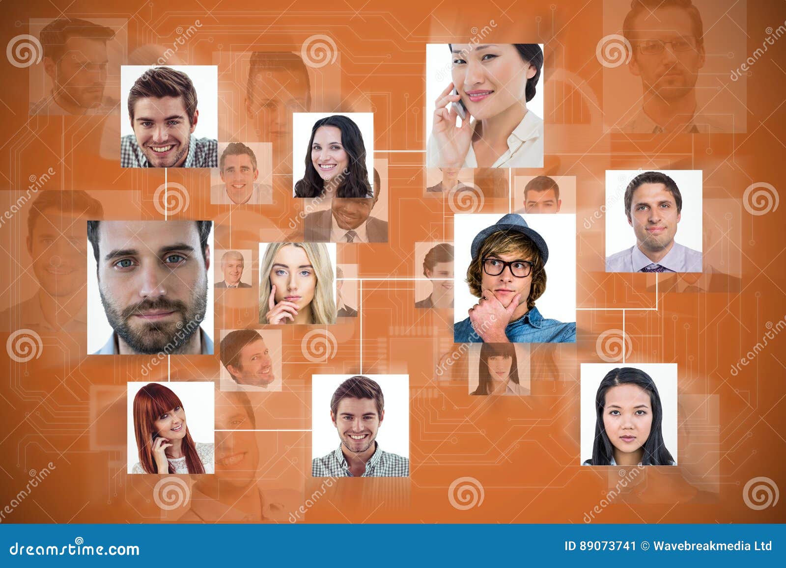 Composite Image of Connection between People Stock Image - Image of ...