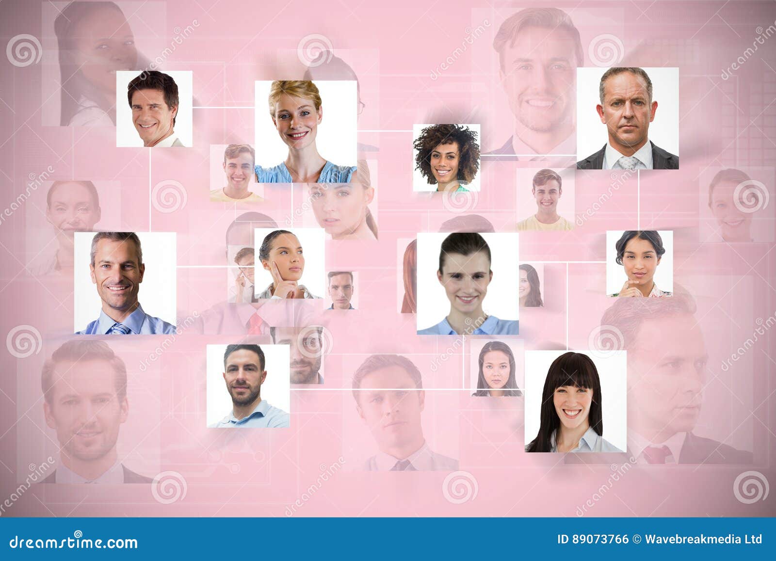Composite Image of Connection between People Stock Photo - Image of ...