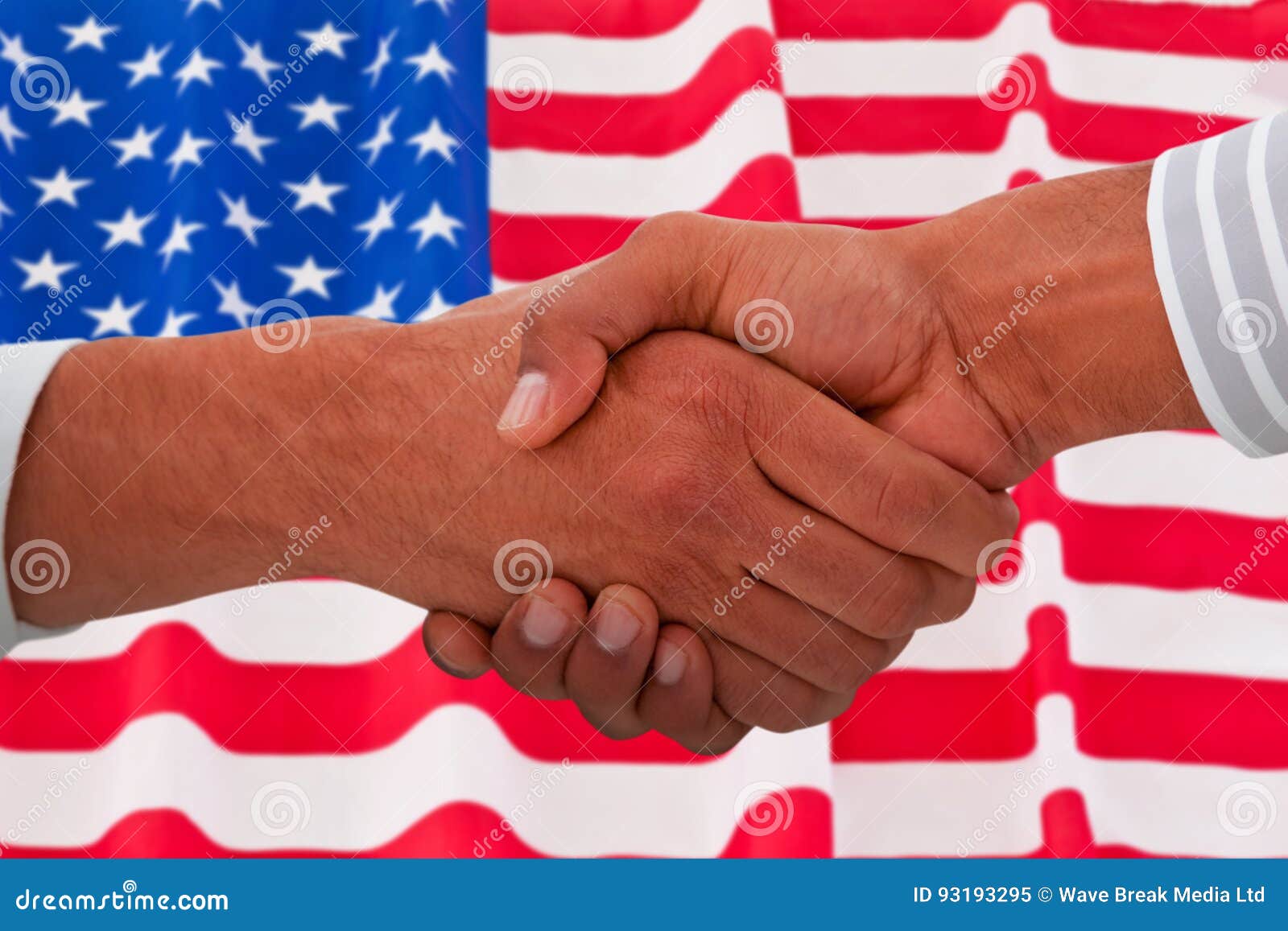 Composite Image of Corporate Men Doing Handshake Stock Image - Image of ...