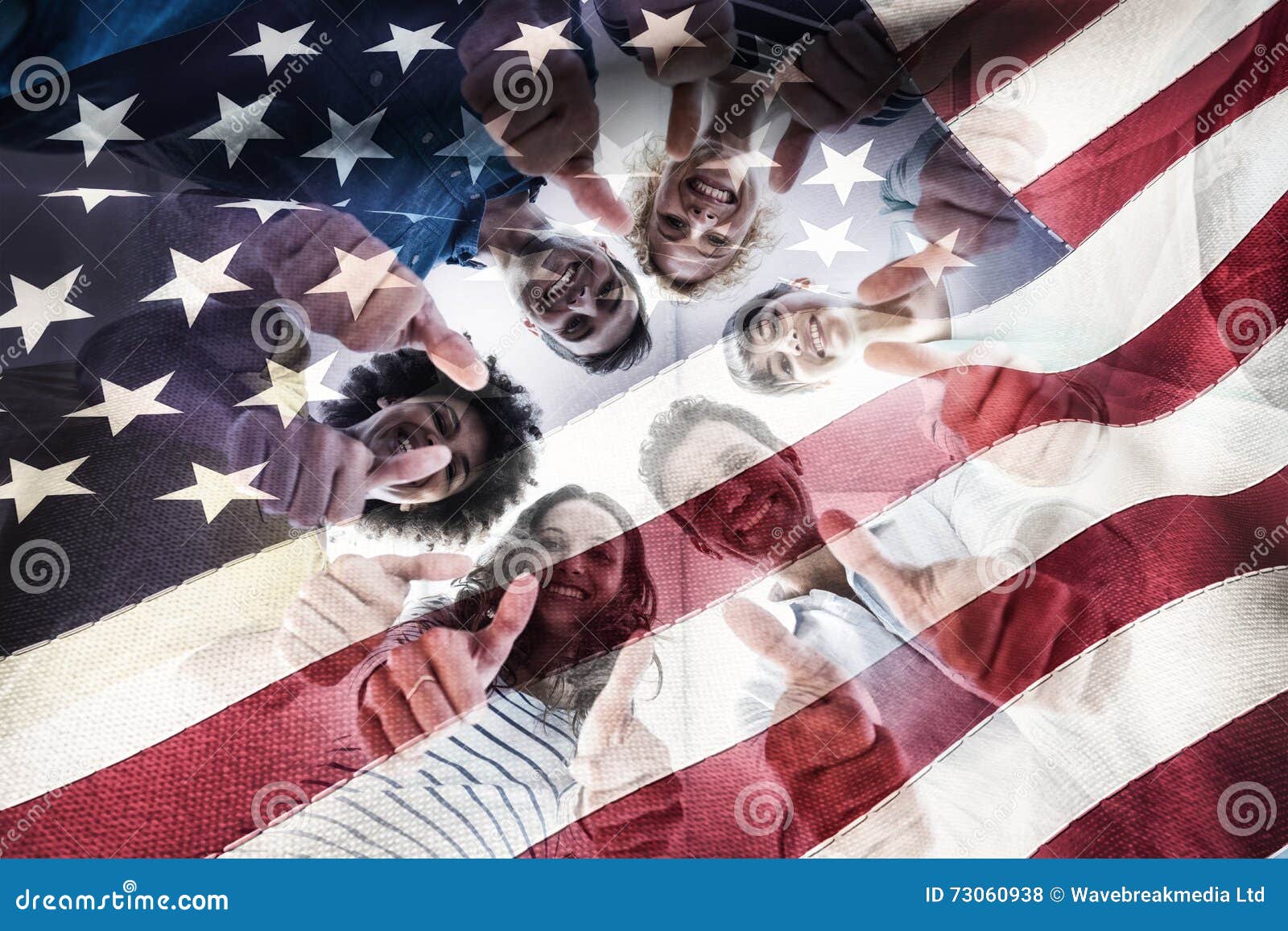 Composite Image of Cropped American Flag Stock Photo - Image of flag ...