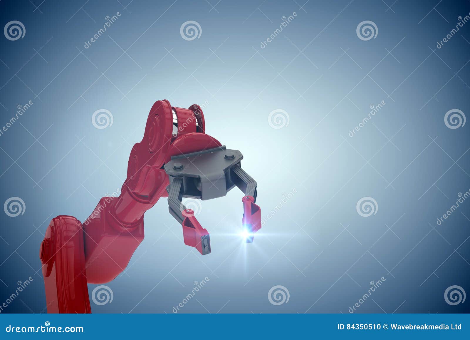 Composite Image of Cropped Image of Red Robot Arm with Claw 3d Stock ...
