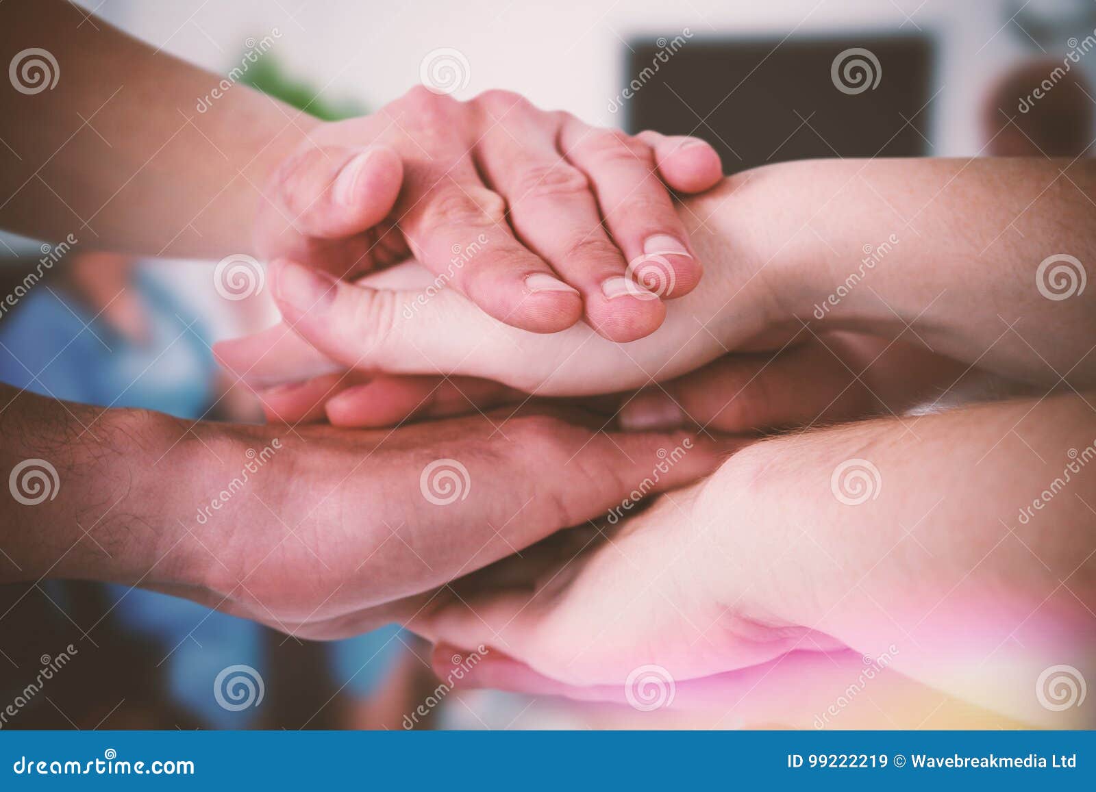 Composite Image of Cropped Image of People Forming Hands Stack Stock ...
