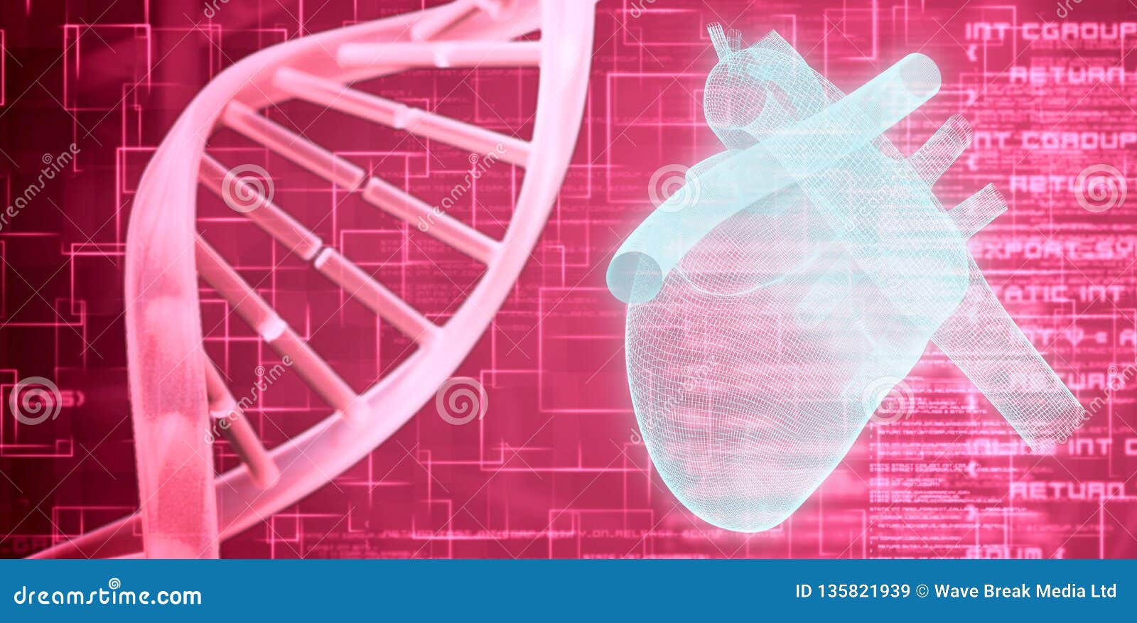 Composite Image of 3d Image of Blue Human Heart Stock Illustration ...