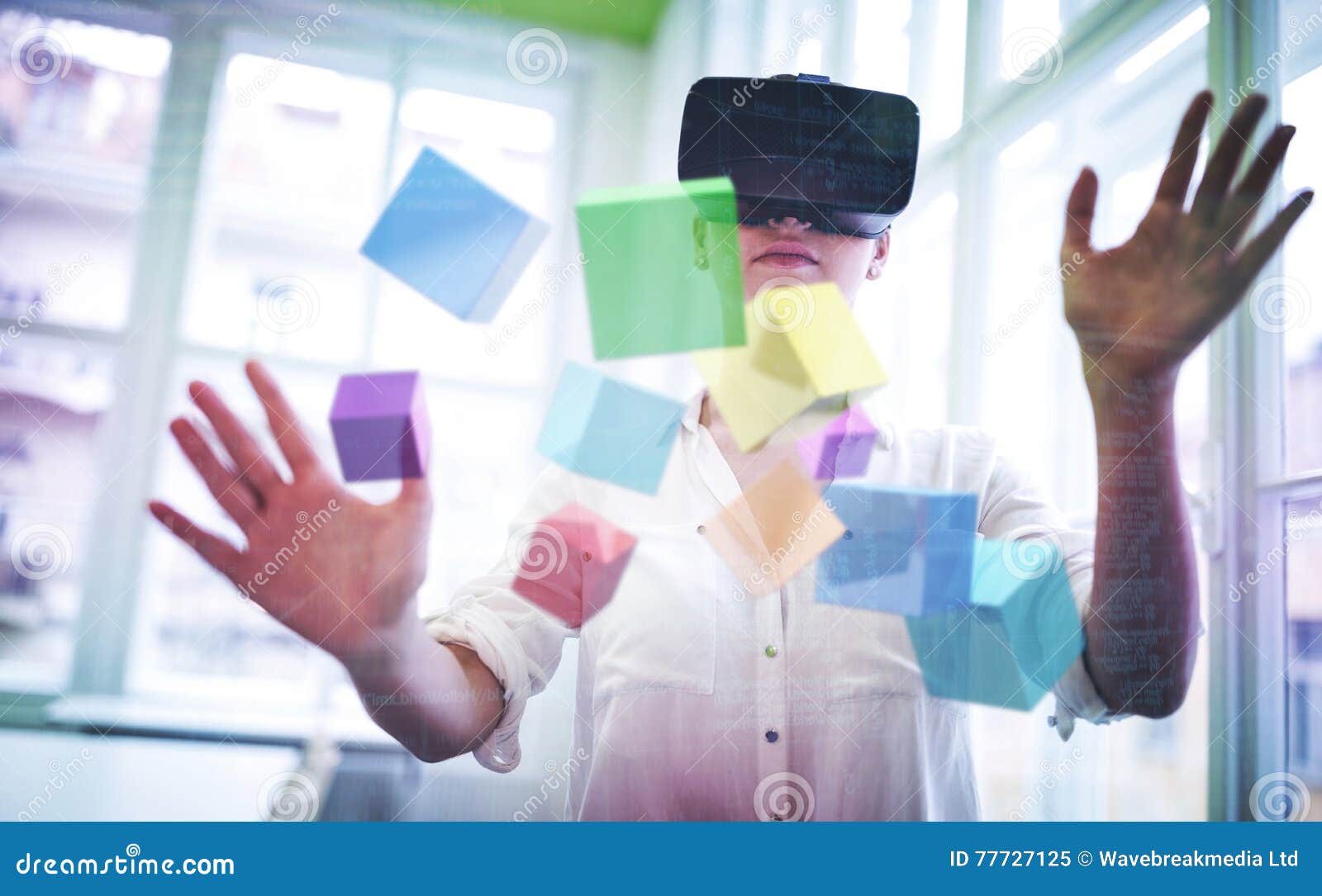 Composite Image of 3d Colourful Cubes Floating Stock Image - Image of ...