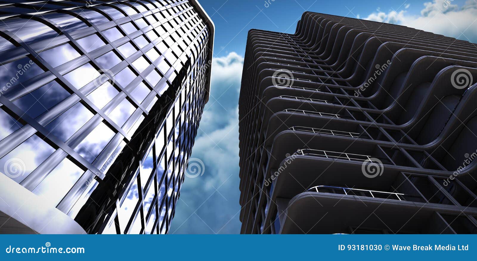 Composite Image of 3d Illustration of Office Buildings Stock ...