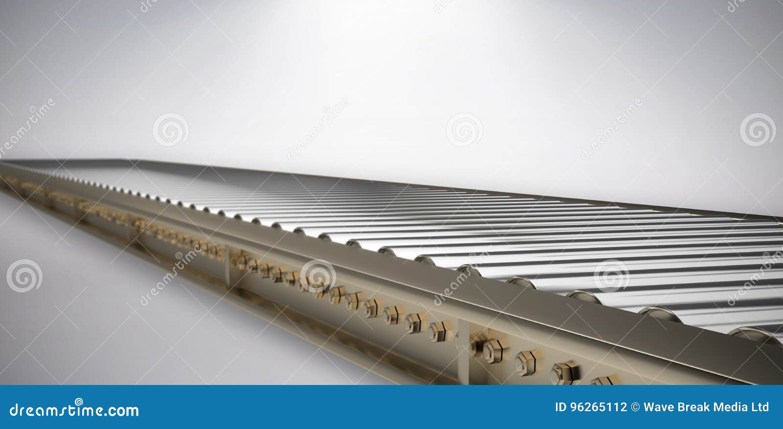 Composite Image of 3d Image of Empty Conveyor Belt Stock Illustration ...