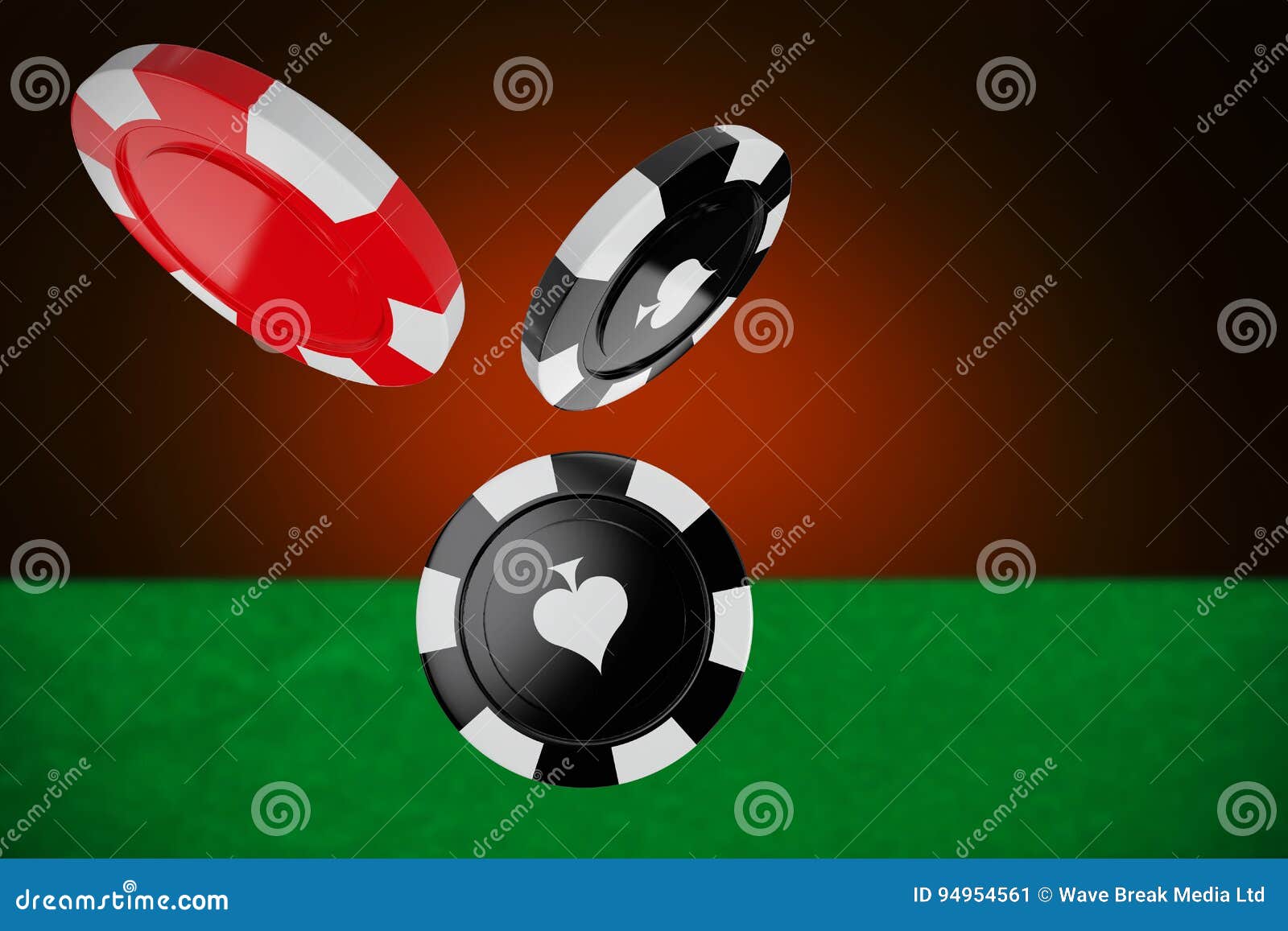 Composite Image of 3d Image of Red Casino Token Stock Illustration ...