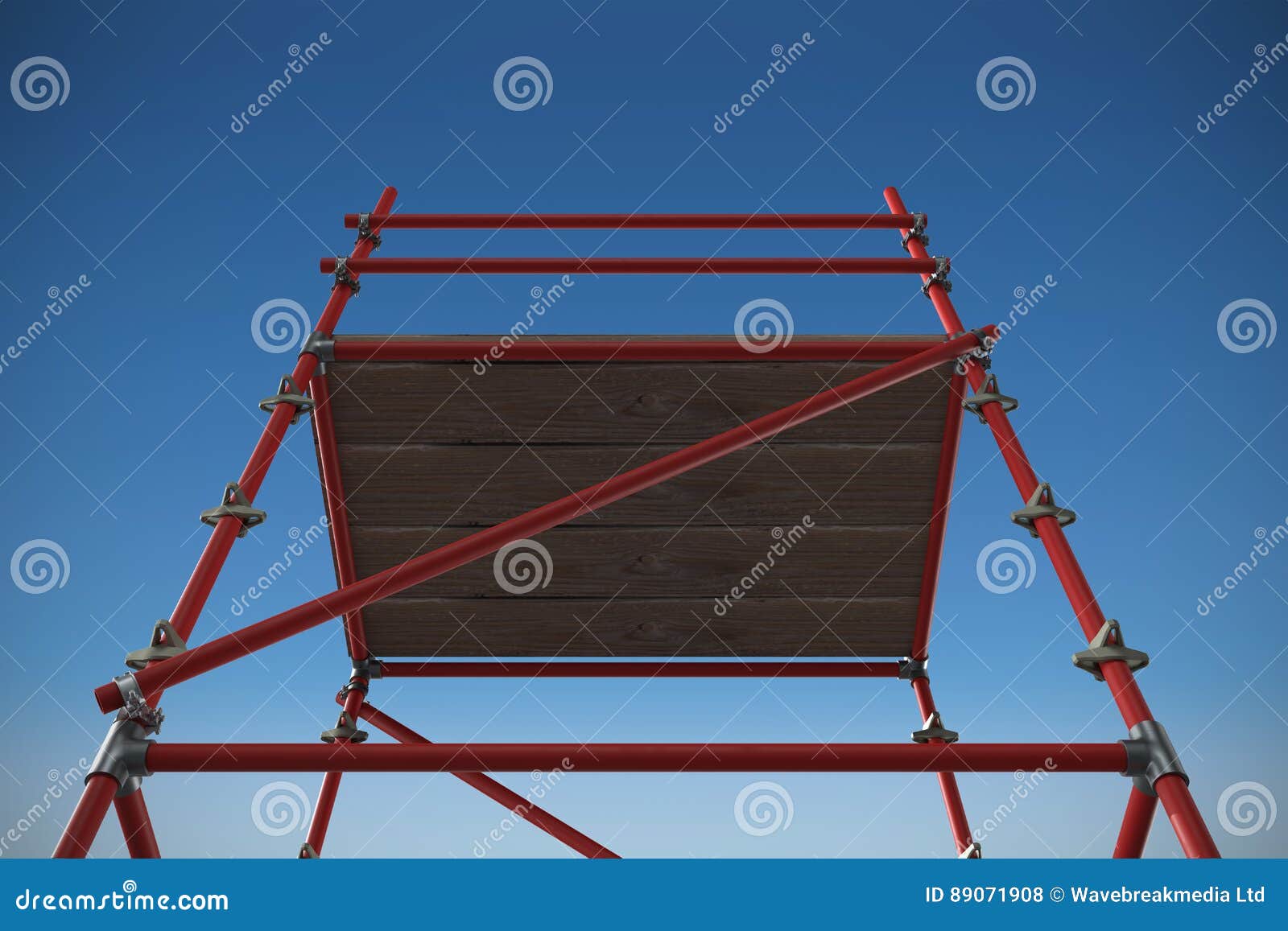 Composite Image of 3d Image of Red Scaffolding 3d Stock Illustration ...