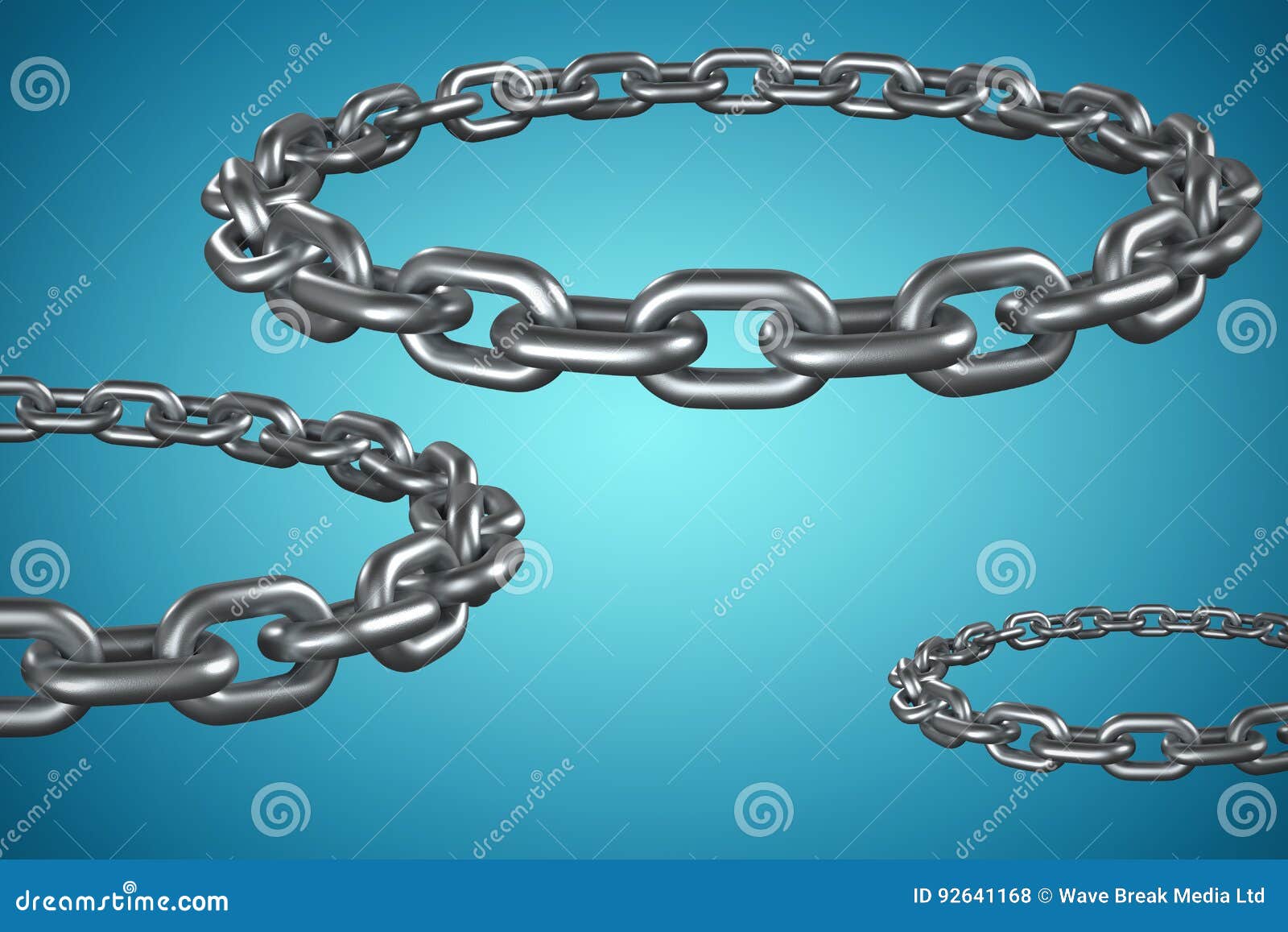 Composite Image of 3d Image of Round Metal Chain Stock Illustration ...