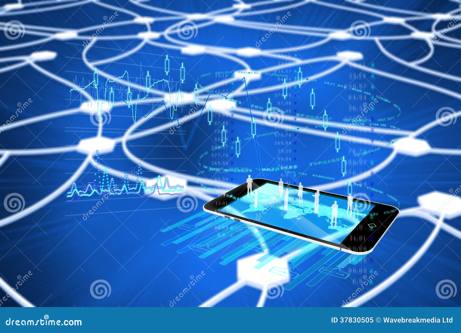 Composite Image of Data Analysis Background Stock Illustration ...