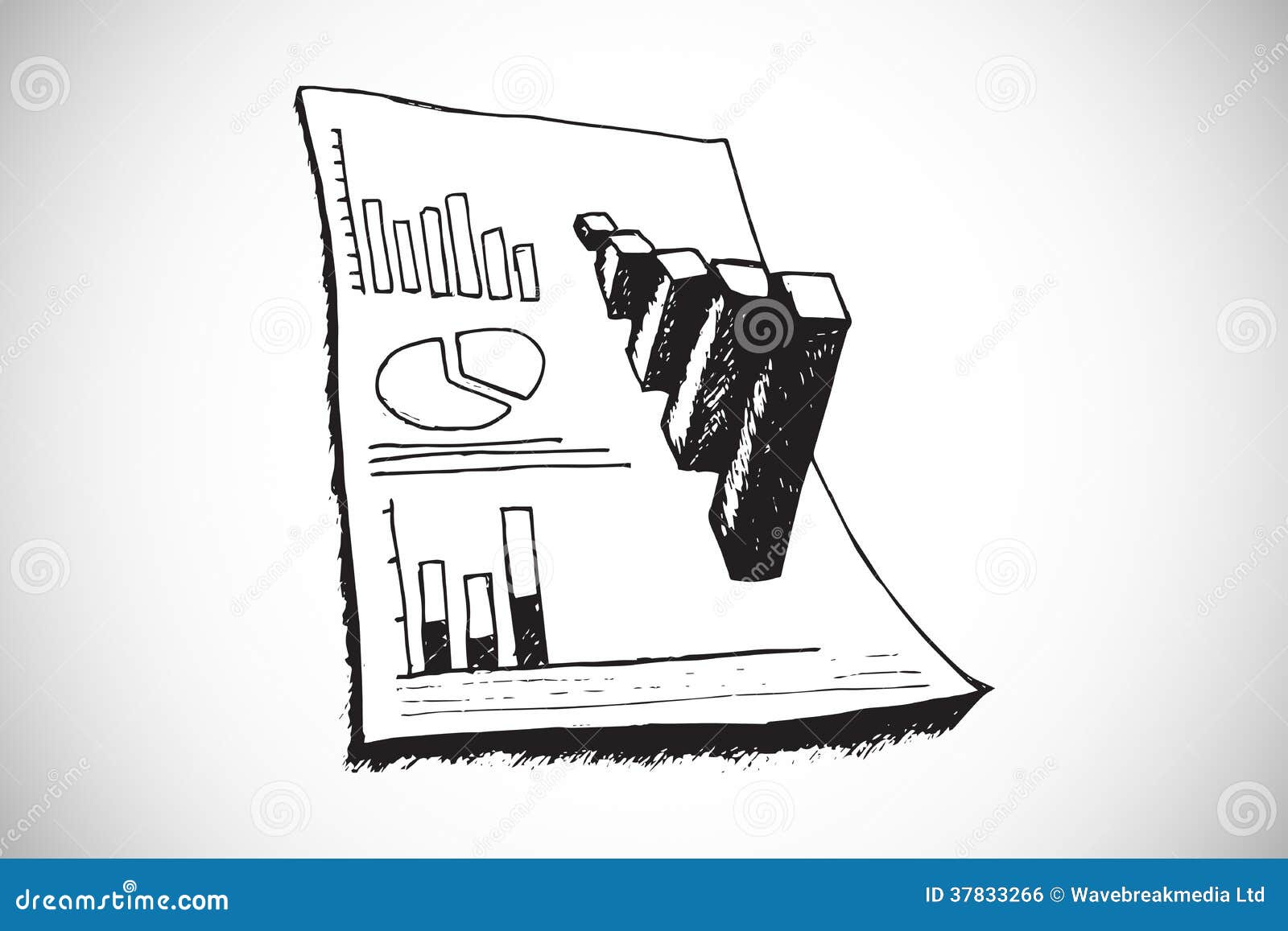 Composite Image of Data Analysis Doodle Stock Illustration ...