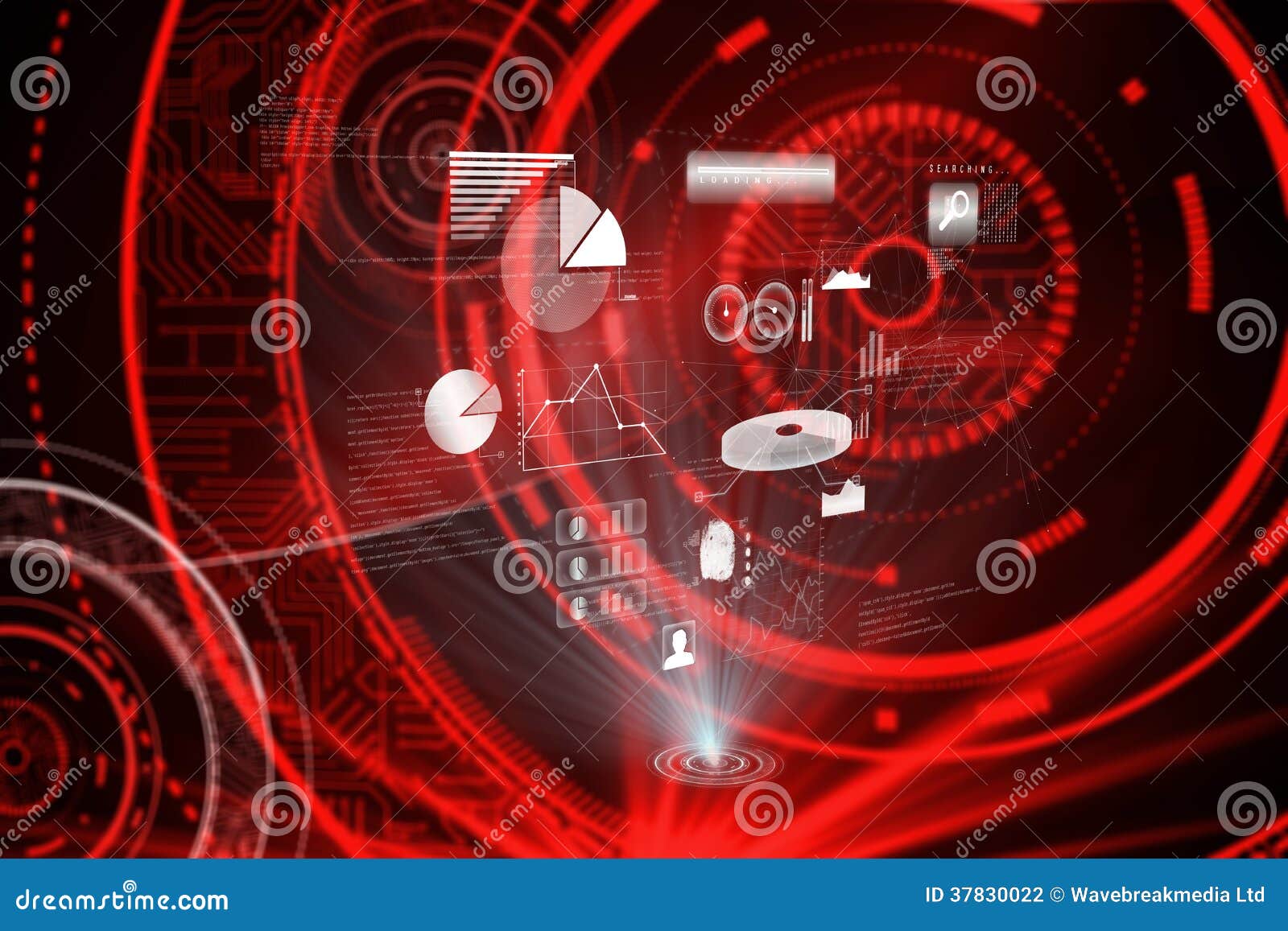 Composite Image of Data Technology Background Stock Illustration ...
