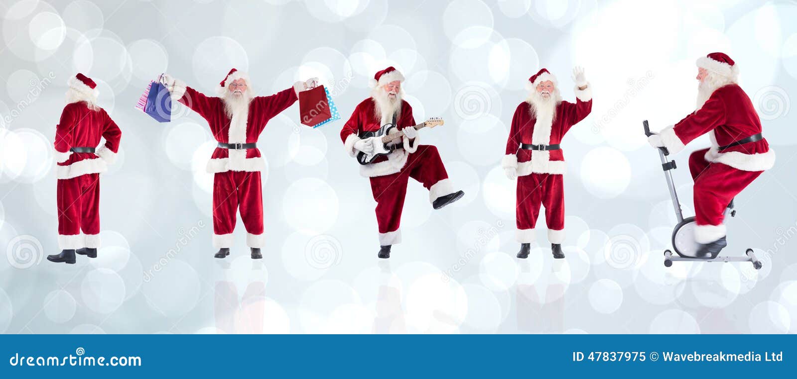 Composite Image of Different Santas Stock Image - Image of design ...