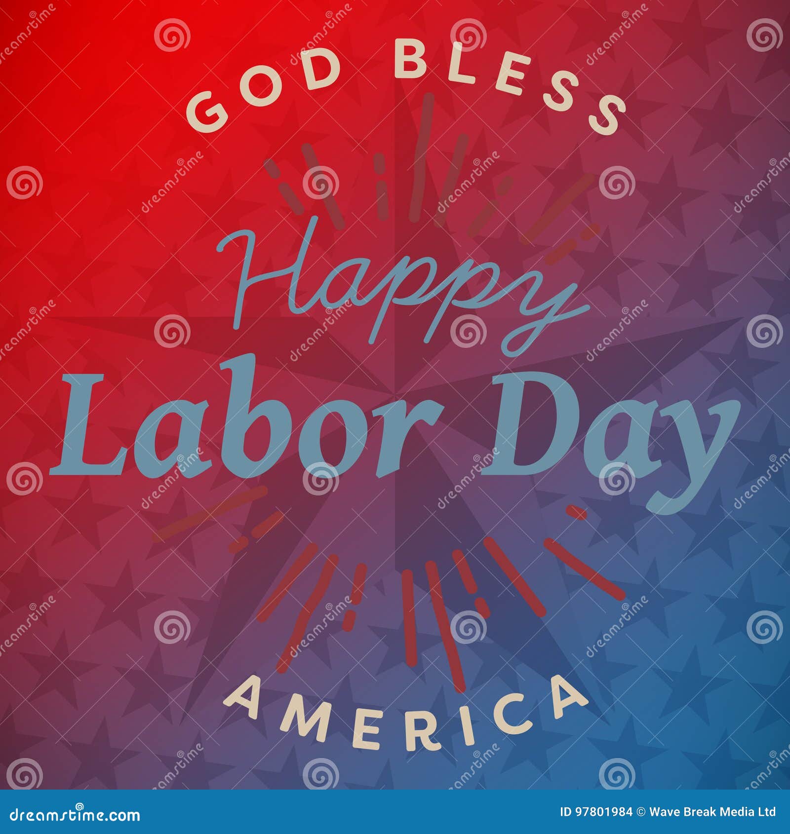 Composite Image of Digital Composite Image of Happy Labor Day and God ...