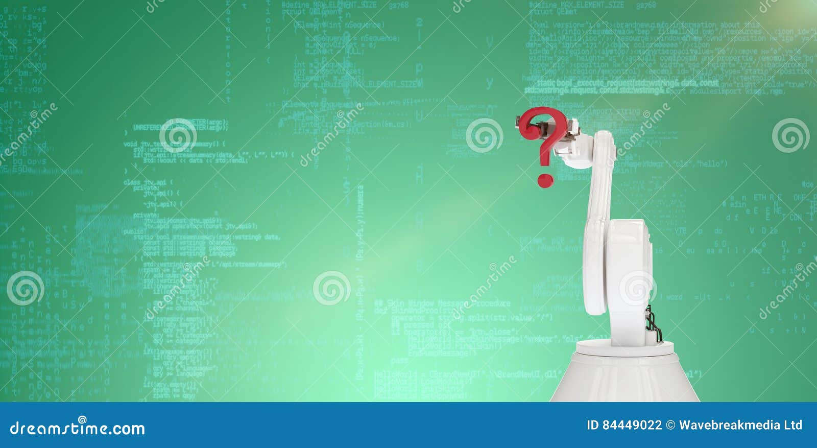 Composite Image of Digital Composite Image of Robotic Arm Holding ...