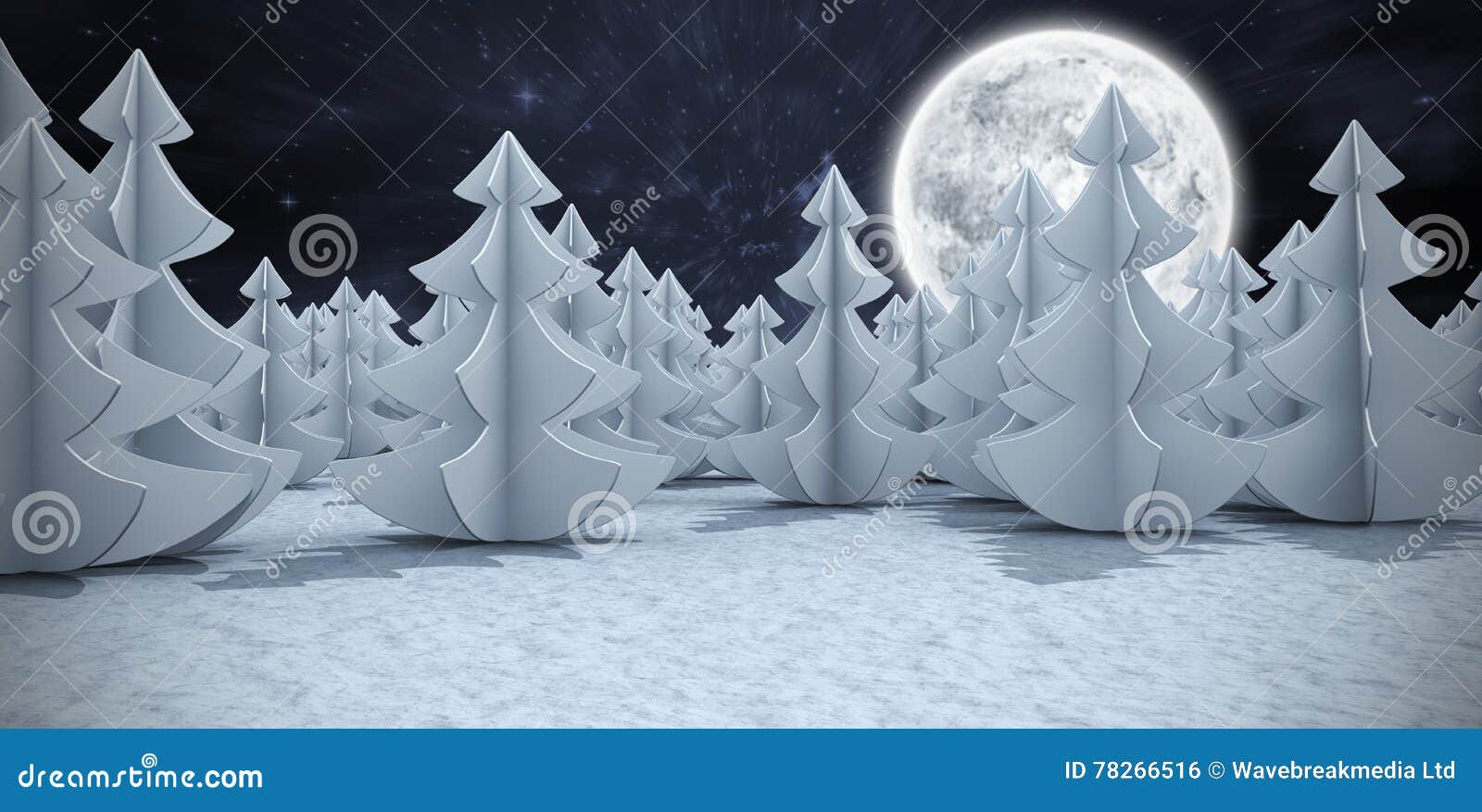 Composite Image of Digital Generated Image of Christmas Trees Stock ...