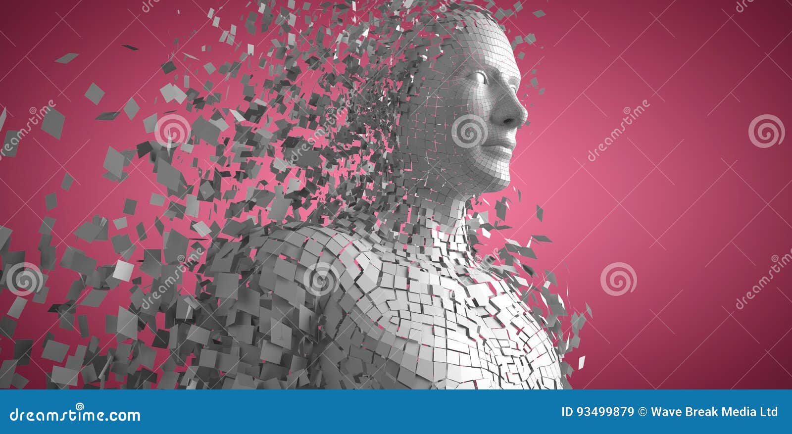 Composite Image of Digital Gray Pixelated 3d Man Stock Illustration ...