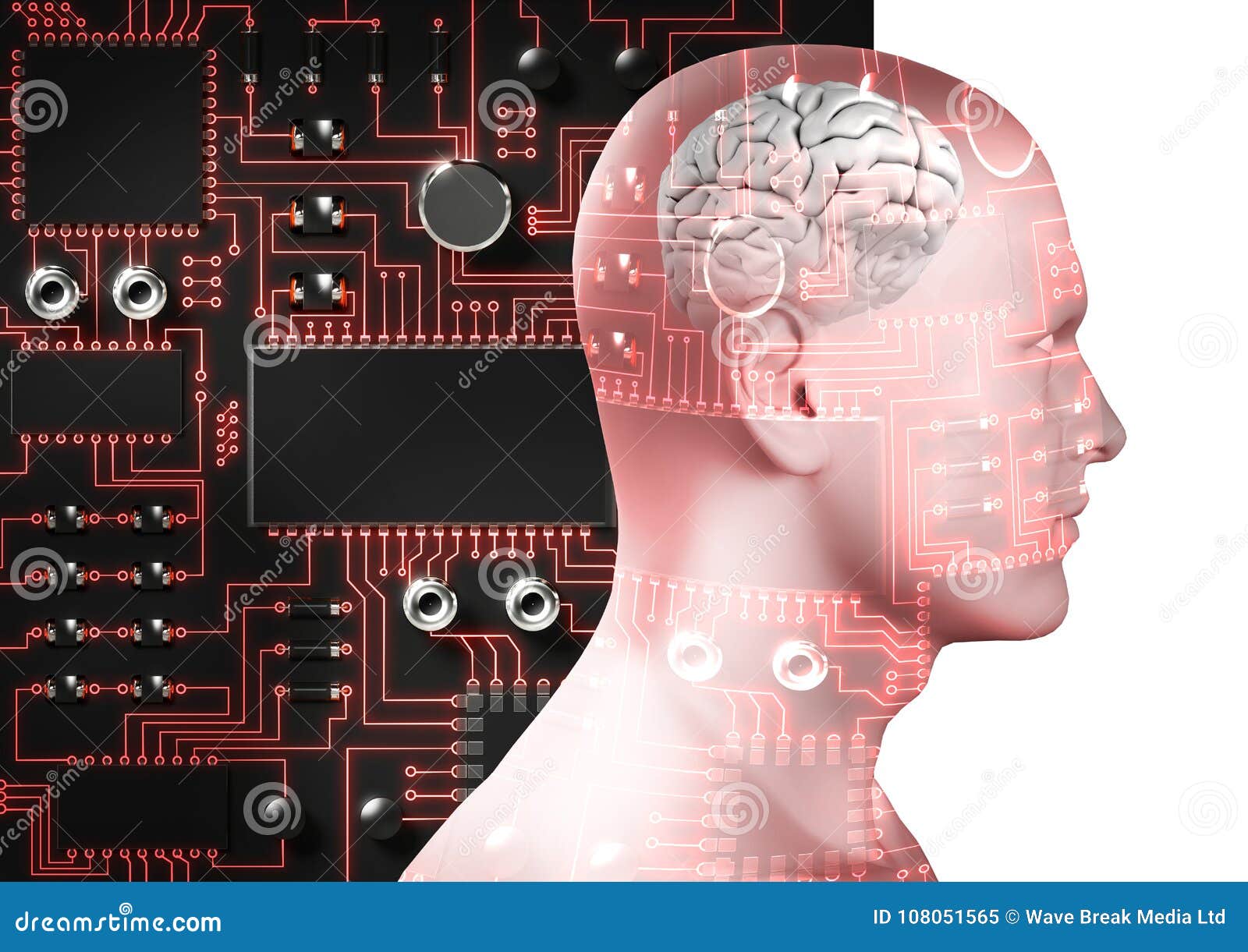 Composite Image of Digital Composite of Human Representation Stock ...