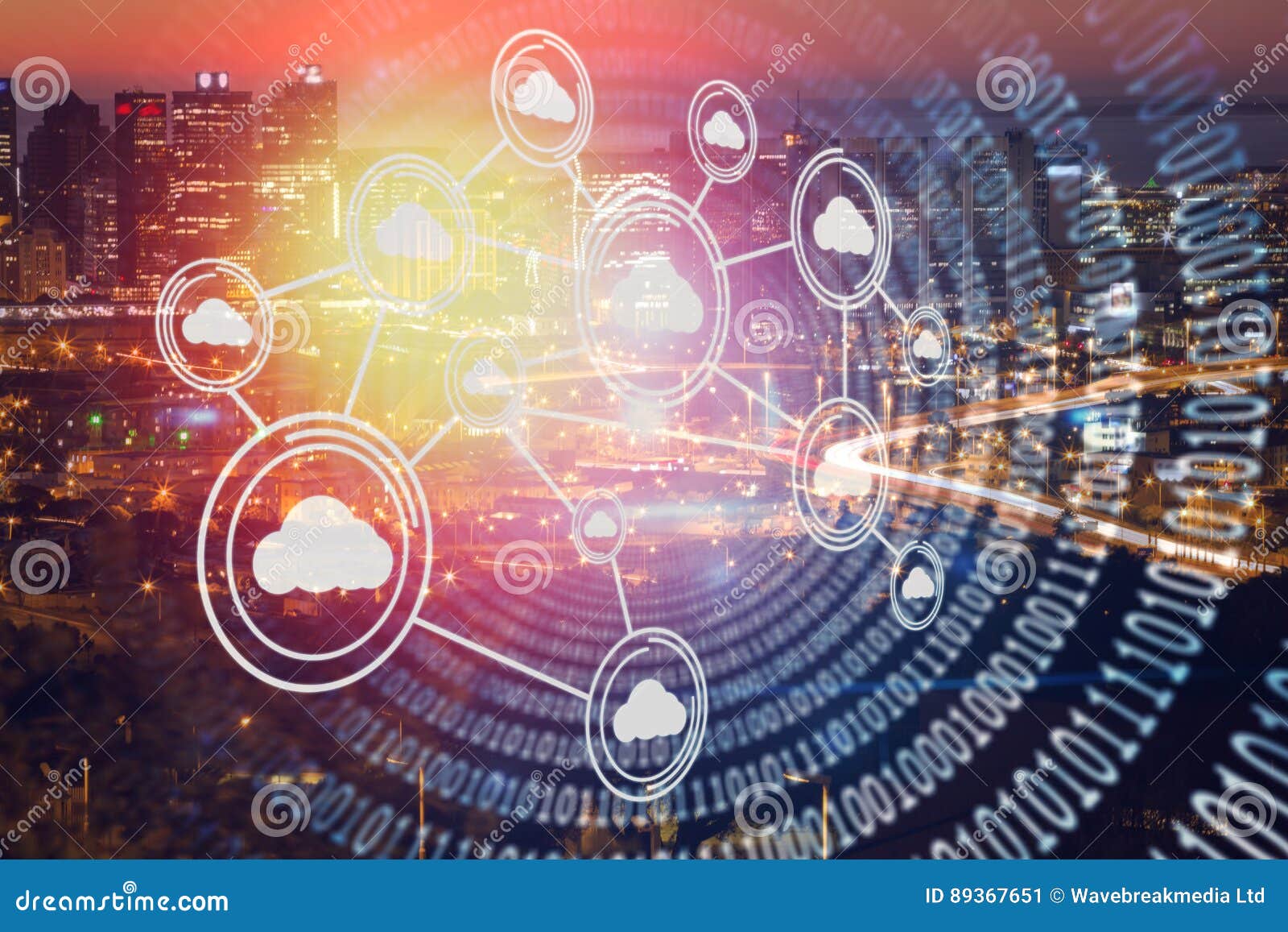 Composite Image of Digitally Composite Image of Technological Interface ...