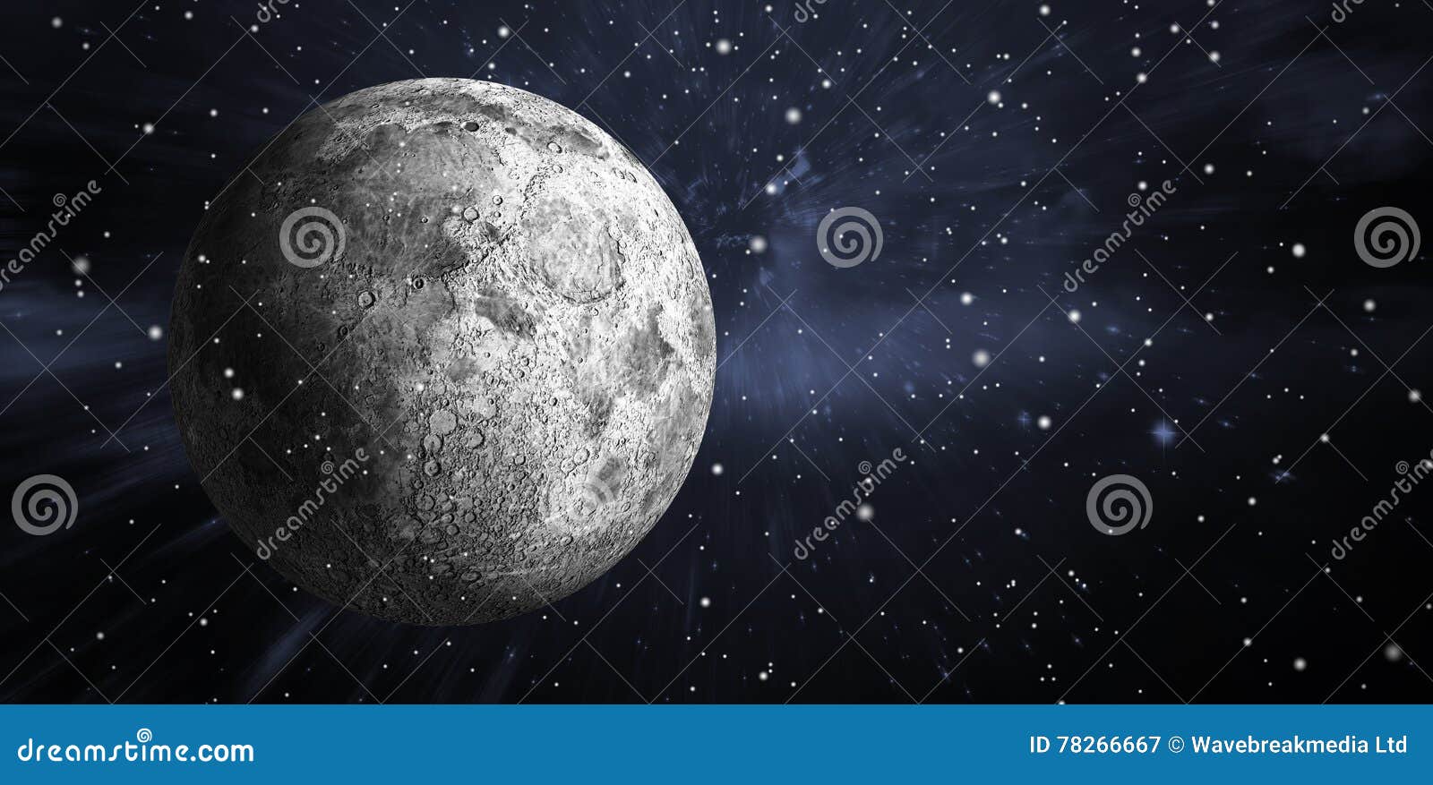 Composite Image of Digitally Generated Full Grey Moon Stock ...