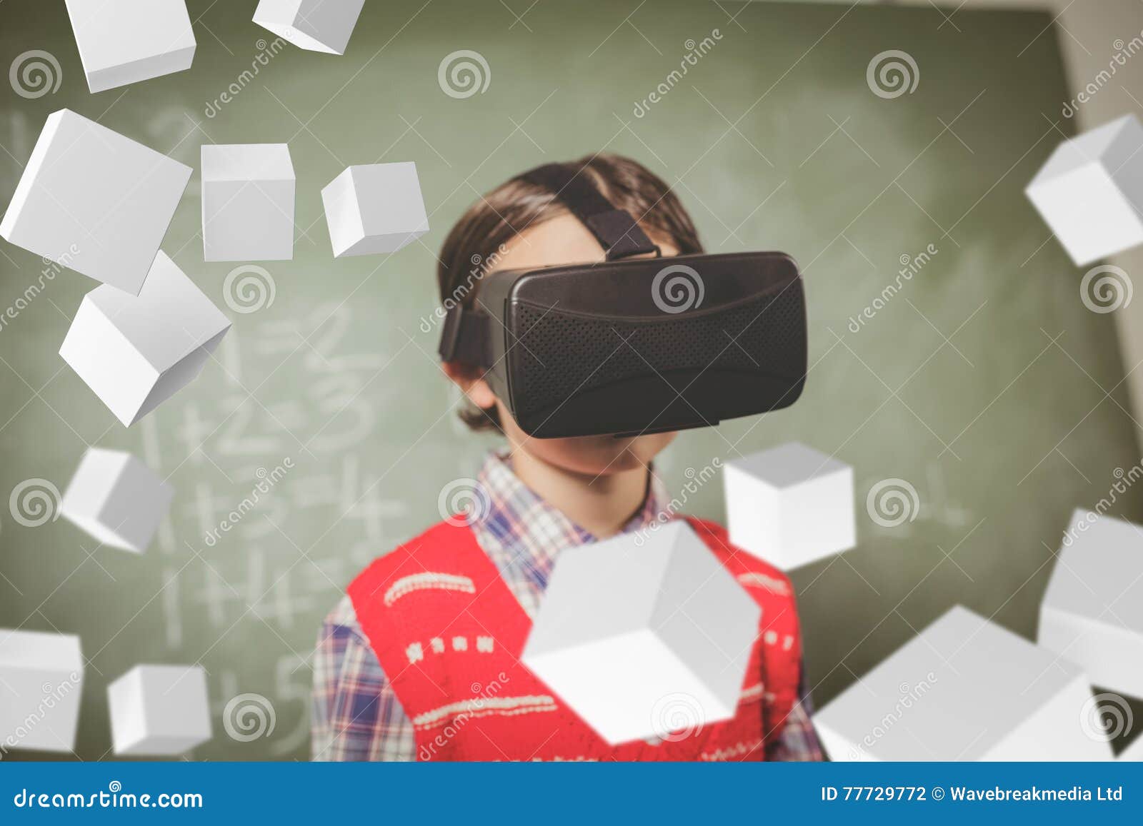 Composite Image of Digitally Generated Grey Cubes Floating Stock Photo ...
