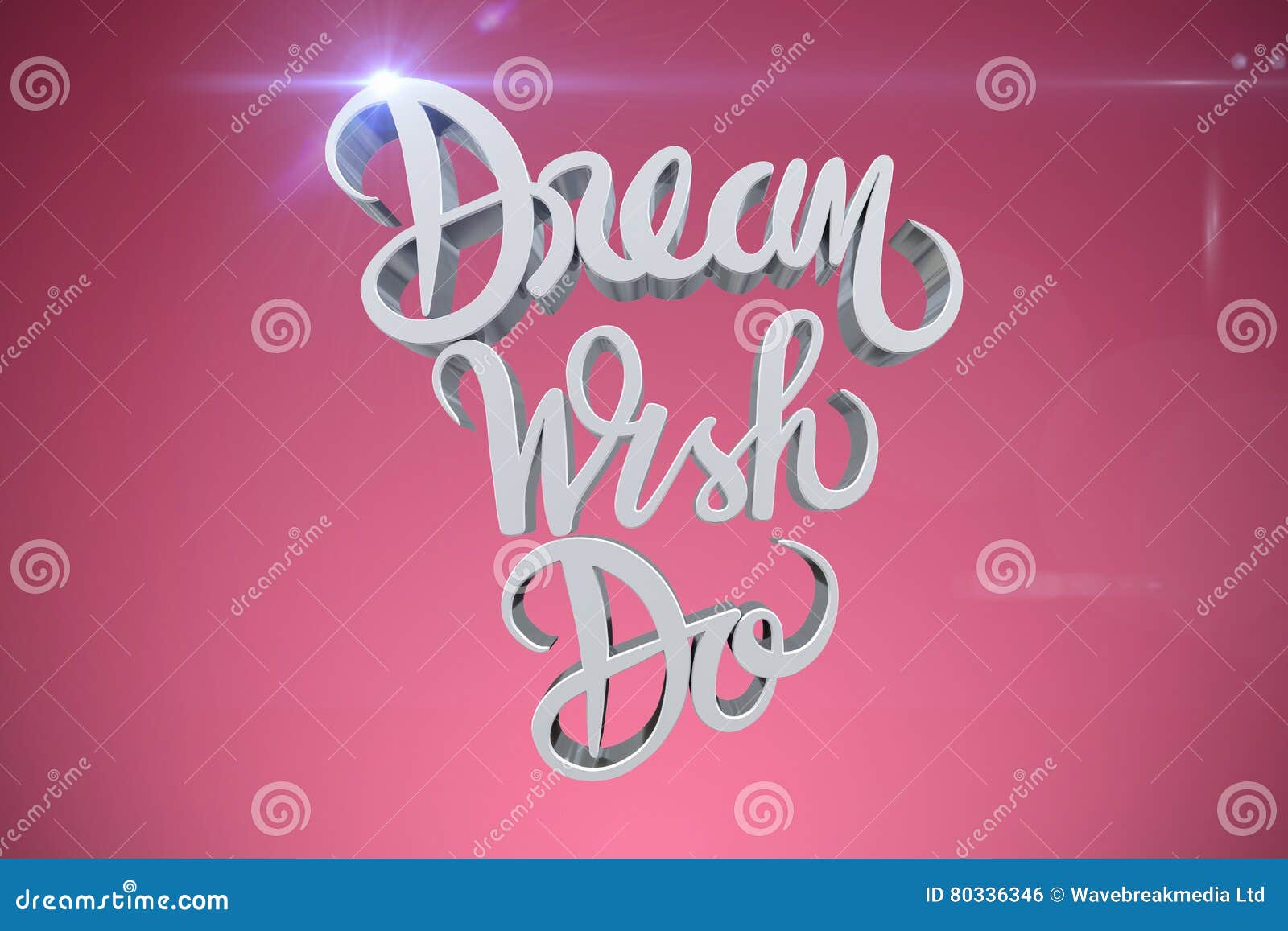Composite Image of Digitally Generated Image of Dream Wish Do Text ...
