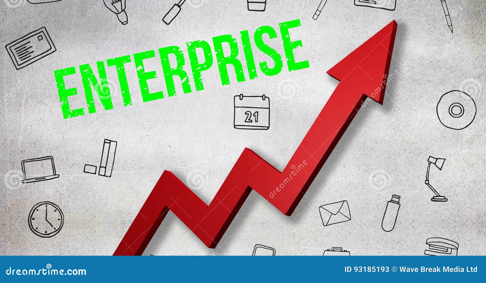 Composite Image of Digitally Generated Image of Enterprise Text Stock ...