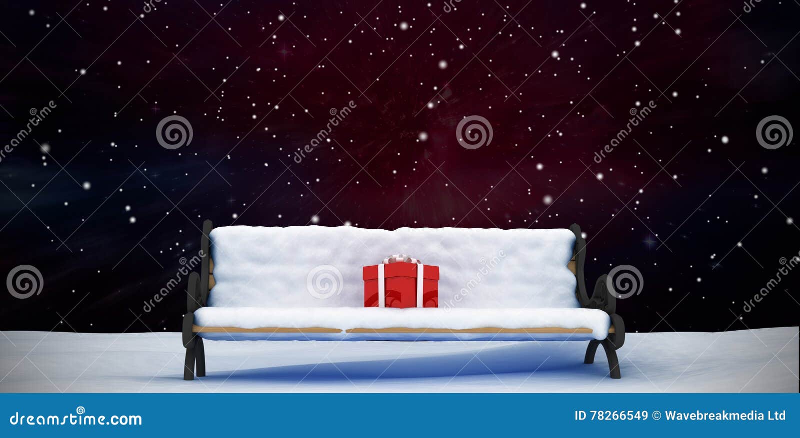 Composite Image of Digitally Generated Image of Gift Boxes on Park ...