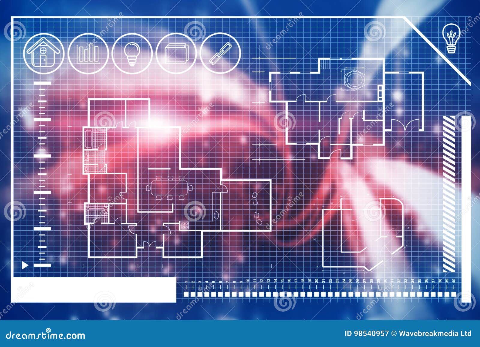 House Blueprint Computer Stock Illustrations – 3,262 House Blueprint ...