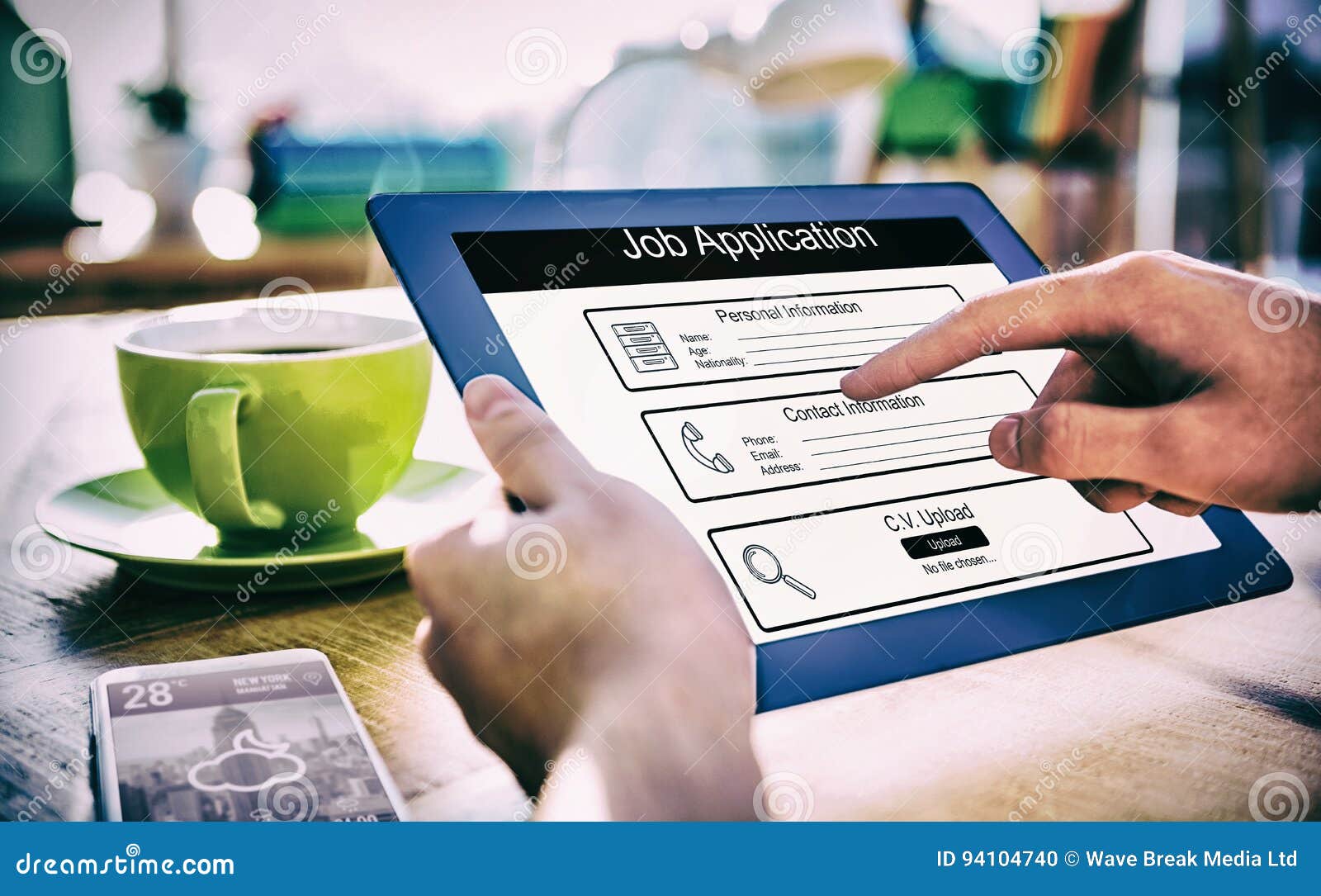 Composite Image of Digitally Generated Image of Job Application Stock ...