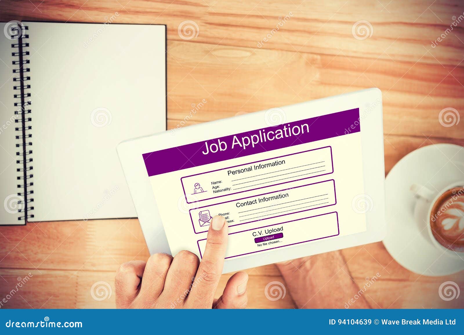 Composite Image of Digitally Generated Image of Job Application Stock ...