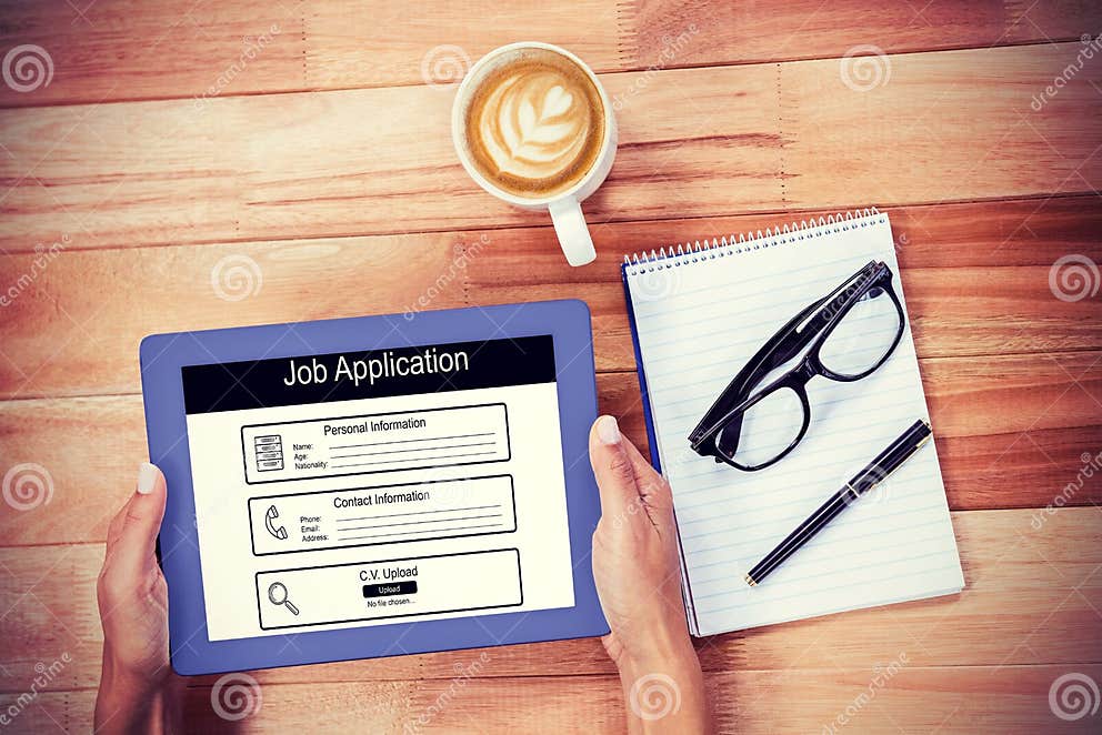 Composite Image of Digitally Generated Image of Job Application Stock ...