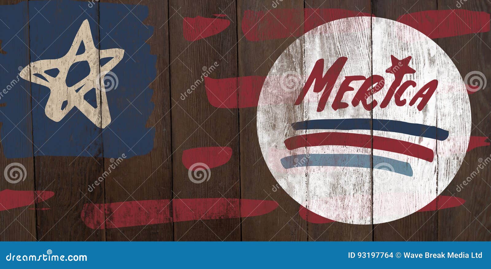 Composite Image of Digitally Generated Image of Merica Text Stock ...