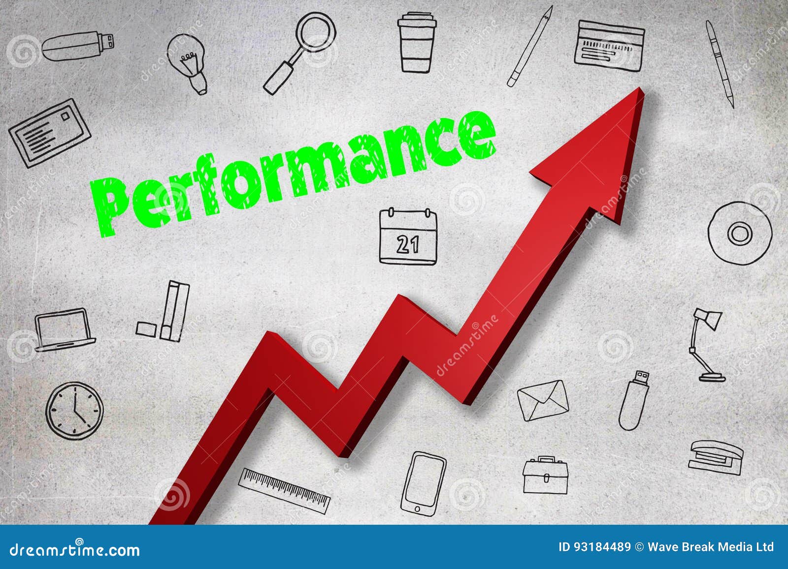 Composite Image of Digitally Generated Image of Performance Text Stock ...