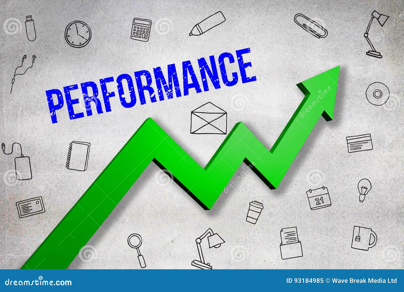 Composite Image of Digitally Generated Image of Performance Text Stock ...