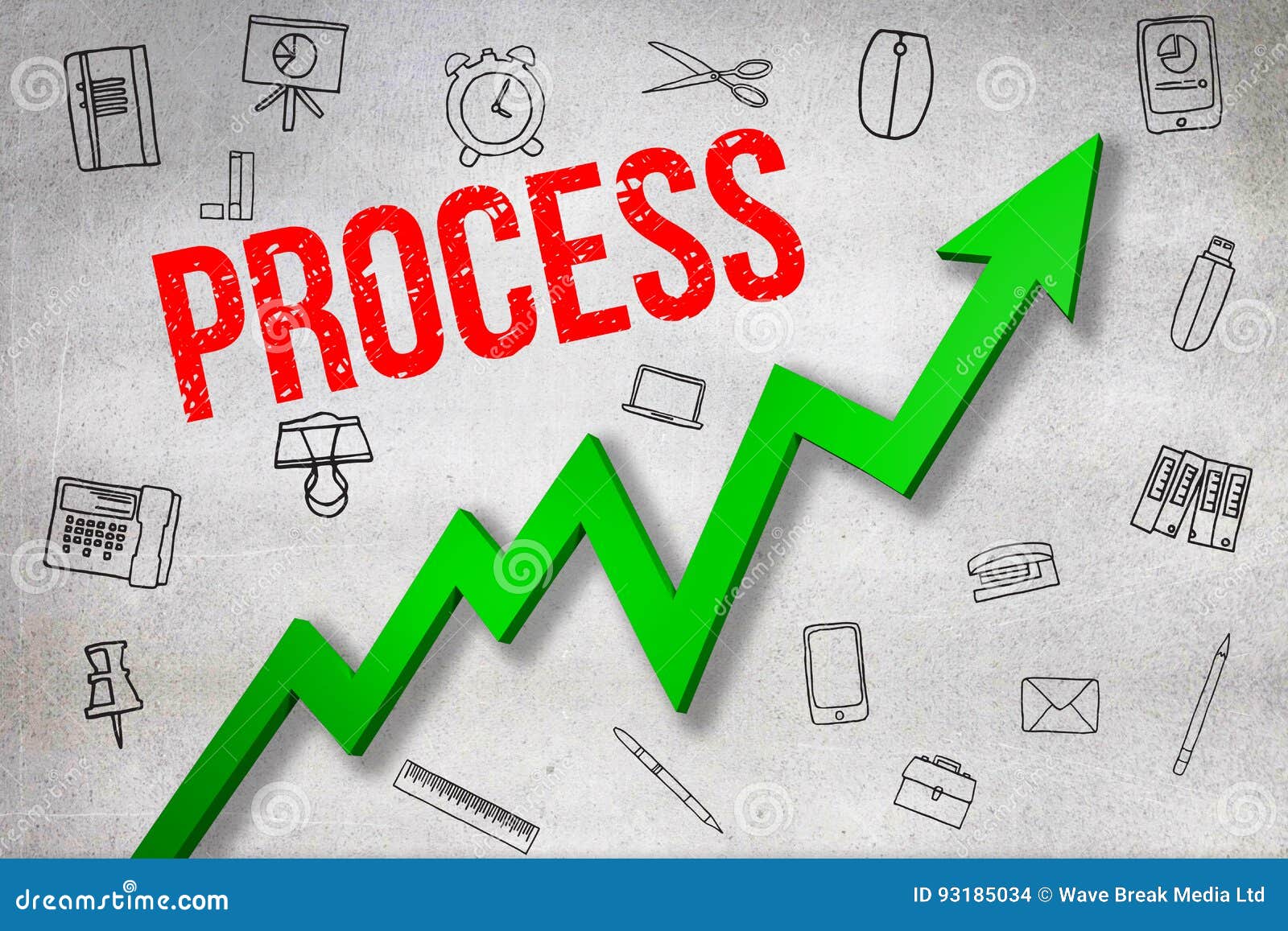 Composite Image of Digitally Generated Image of Process Text Stock ...