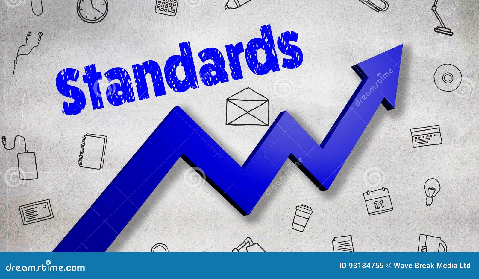 Composite Image of Digitally Generated Image of Standards Text Stock ...
