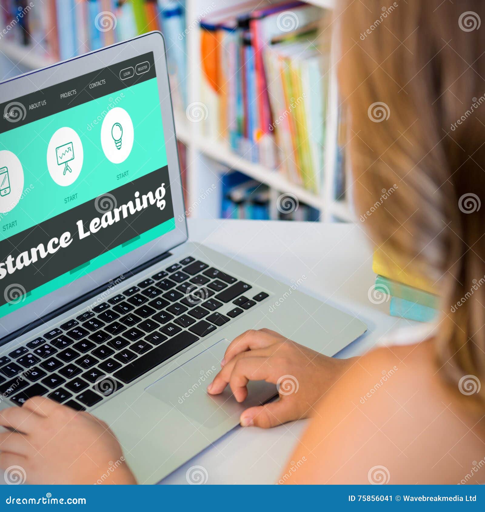 Composite Image of Distance Learning Interface Stock Image - Image of ...