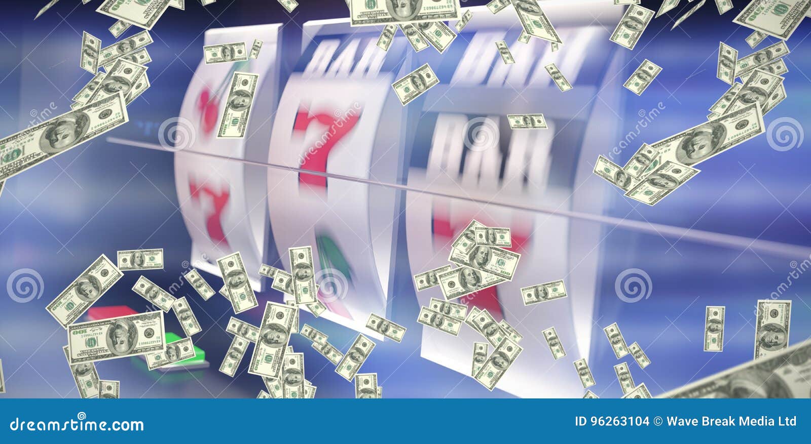 Composite Image of Dollars Falling Stock Illustration - Illustration of ...